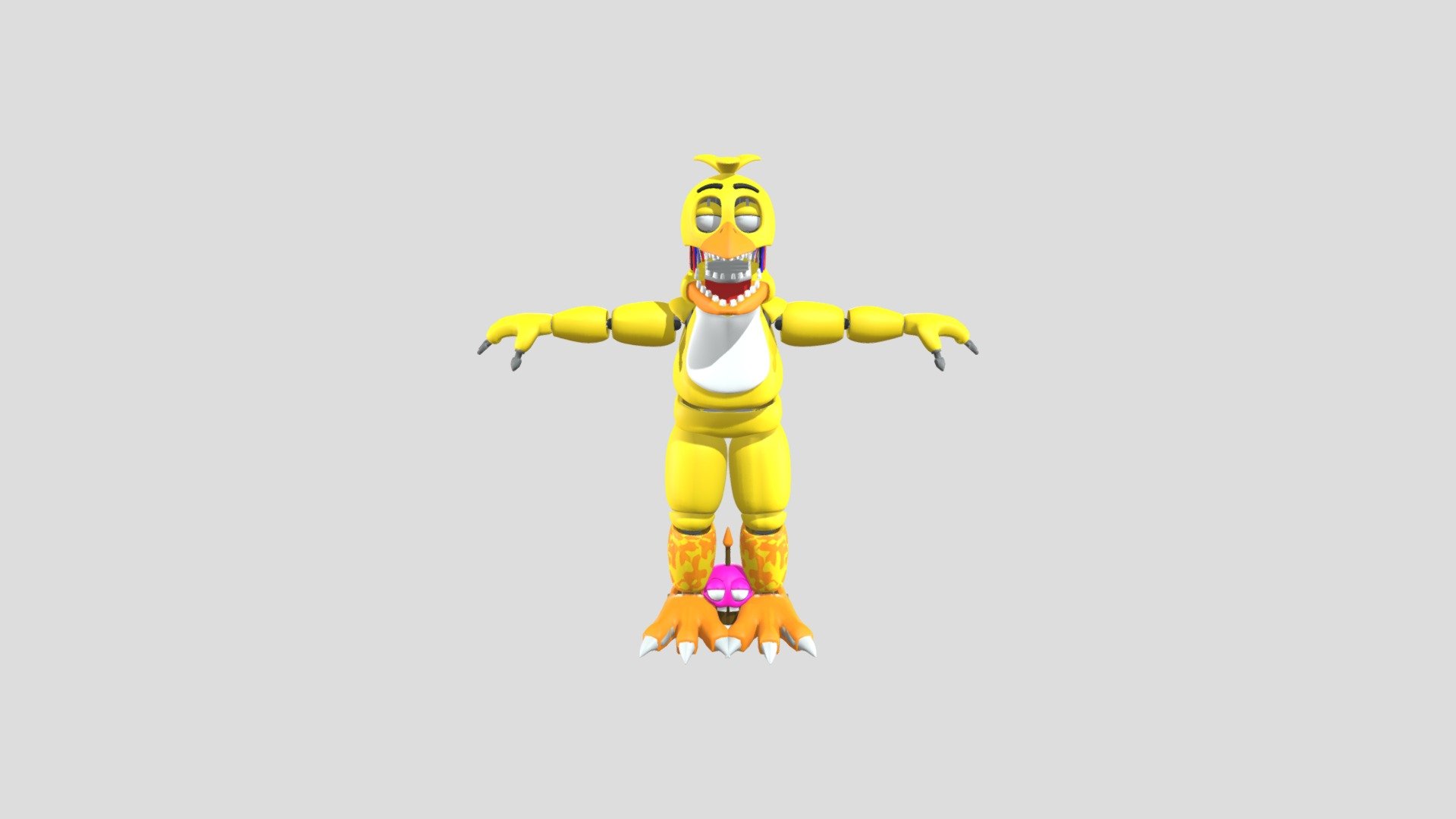 Unwithered Chica - Download Free 3D model by Freddy_Fazbear (@LBSCR_E2 ...