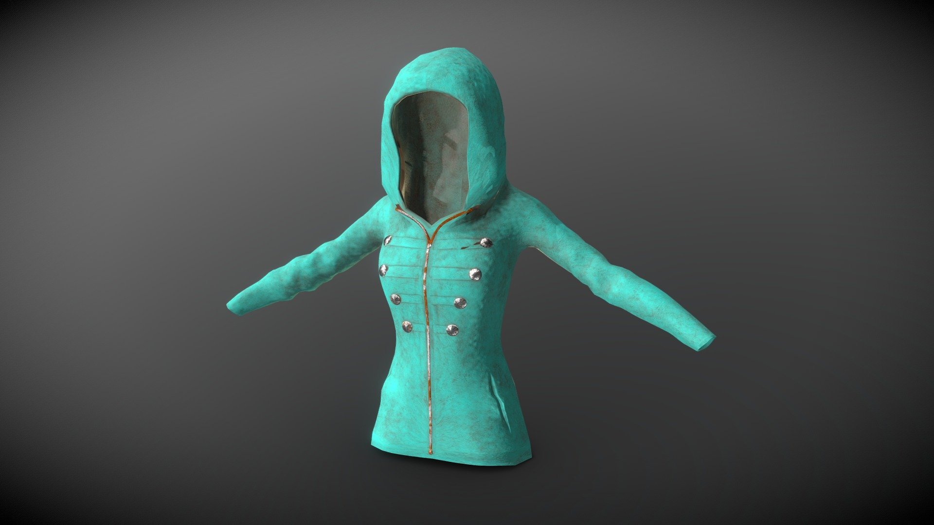 Buckled Vintage Jacket - 3D model by marydouglass [22cdfb3] - Sketchfab