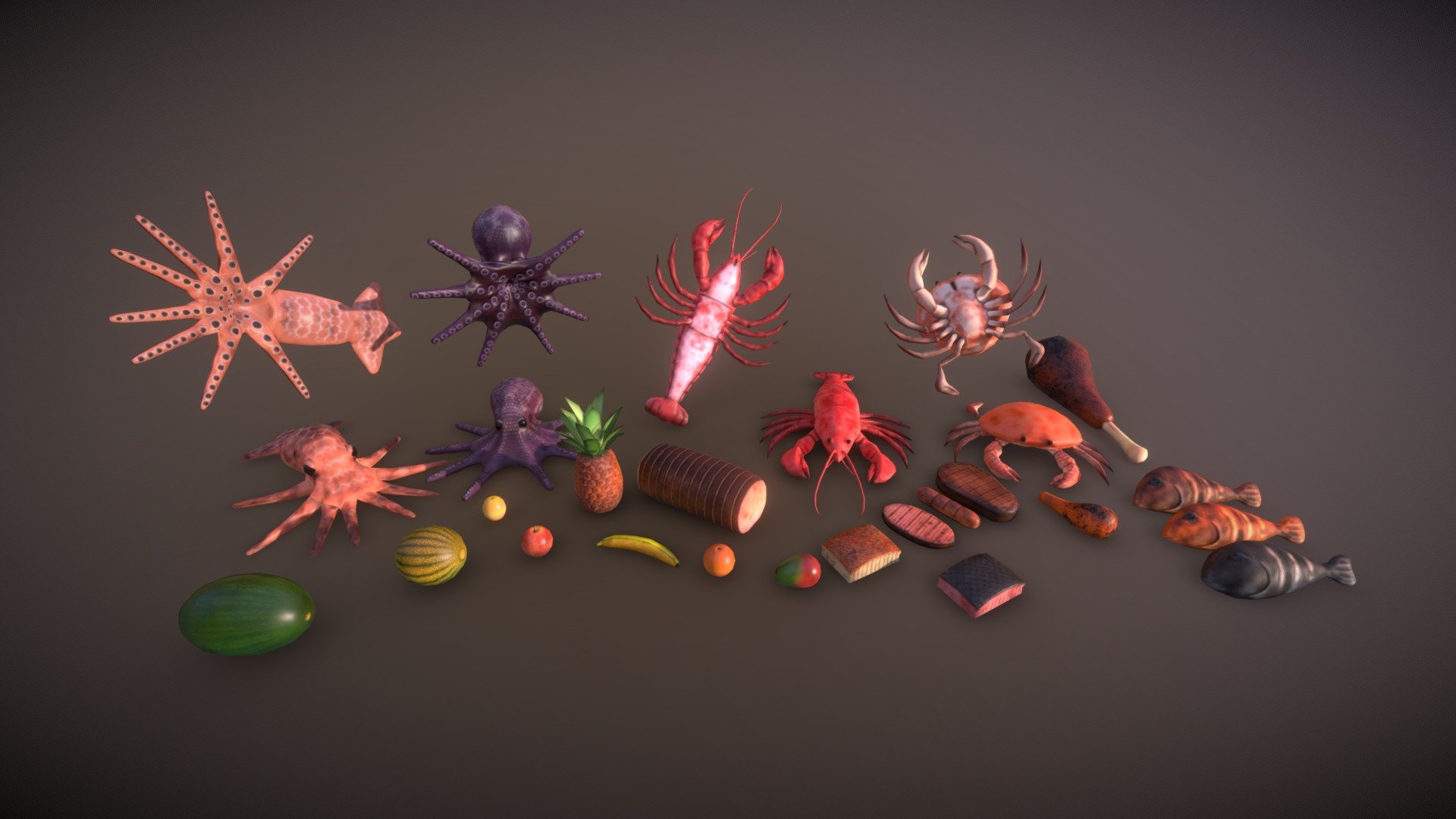 Stylized Food - 3D model by bluxfy [22cfb6f] - Sketchfab