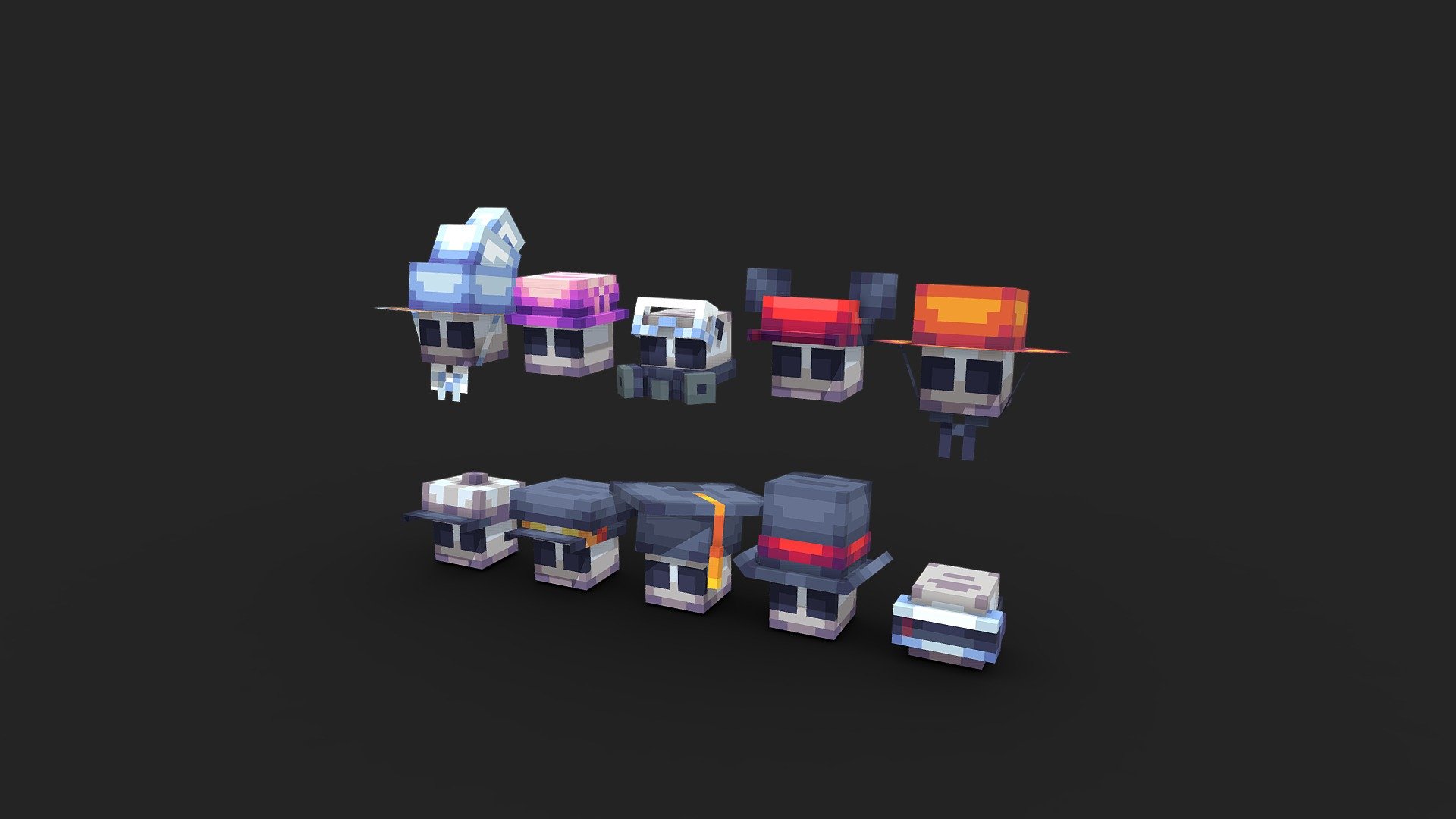 [ SET ] Hat Pack Vol.3 - 3D model by APYG [22d0757] - Sketchfab