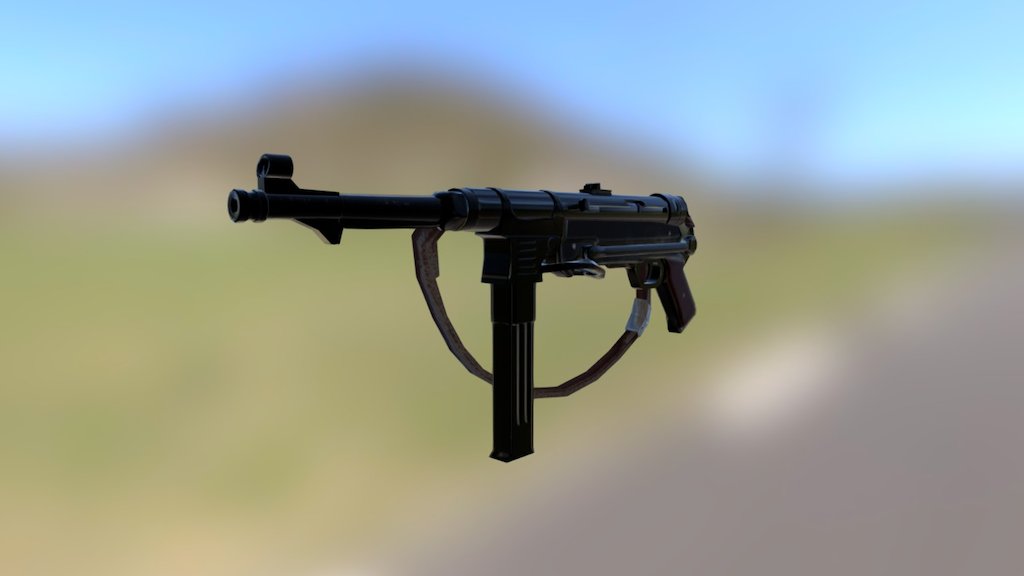 MP40 - Low poly 3.2k - 3D model by josephrossall [22d30f6] - Sketchfab