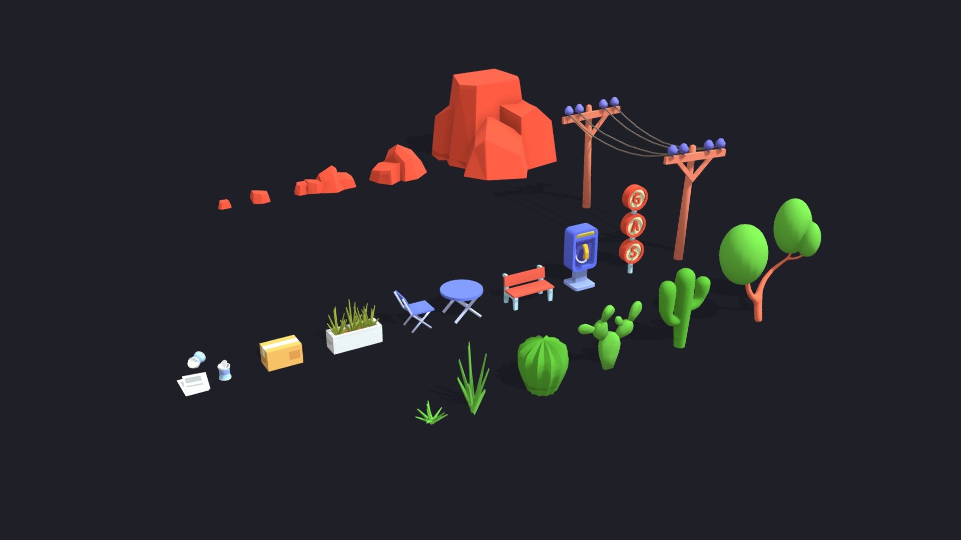 Low Poly Props Asset - Download Free 3D model by fedorzabelin [22d3764 ...