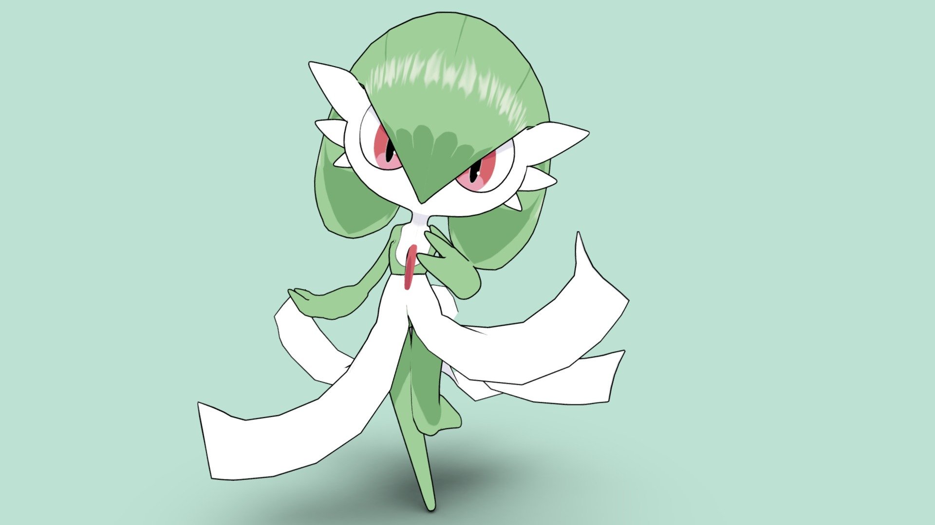 Pokemon - Gardevoir - 3D model by Kaijin (@Kaijin13) [22d621a] - Sketchfab