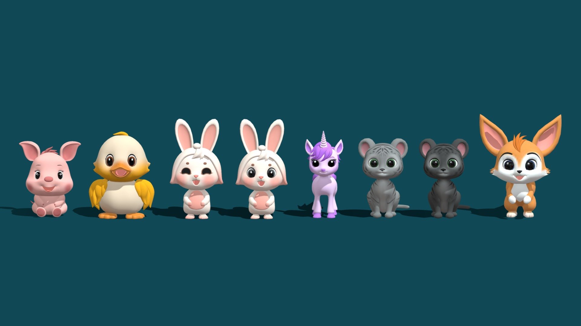 Cute Character Pack - Buy Royalty Free 3D model by Logicgo Infotech (@logicgo_infotech) [22dd2f2 ...