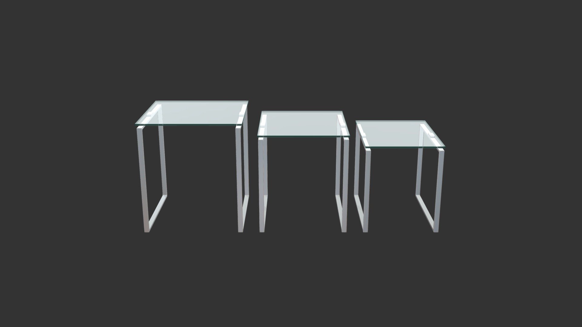 240555 SET 3 MESAS AUXILIARES KATRINE 50*50*55 T - 3D model by ...