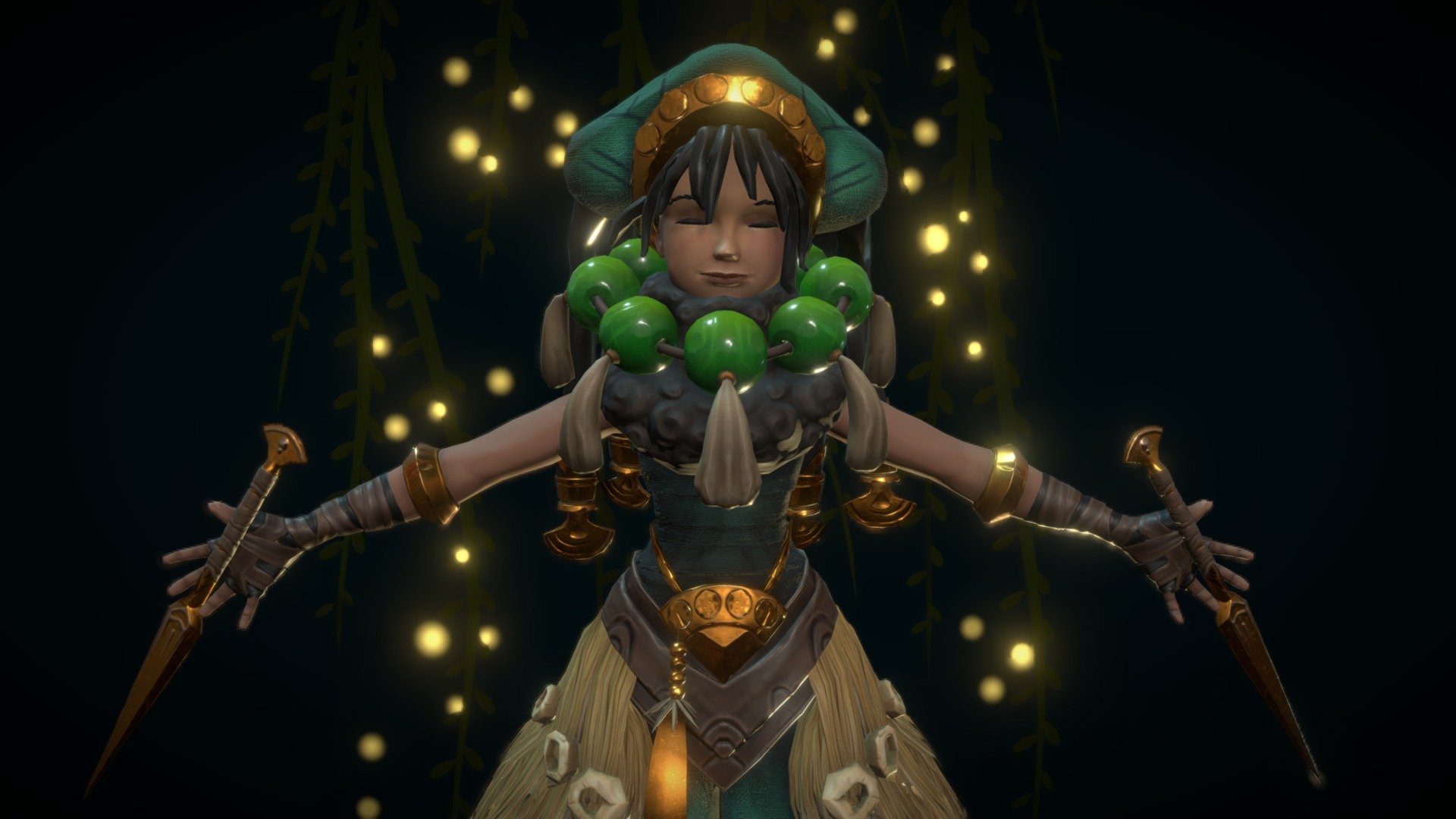 gurl with her knives - 3D model by Rebecca.Bonje [22e0185] - Sketchfab