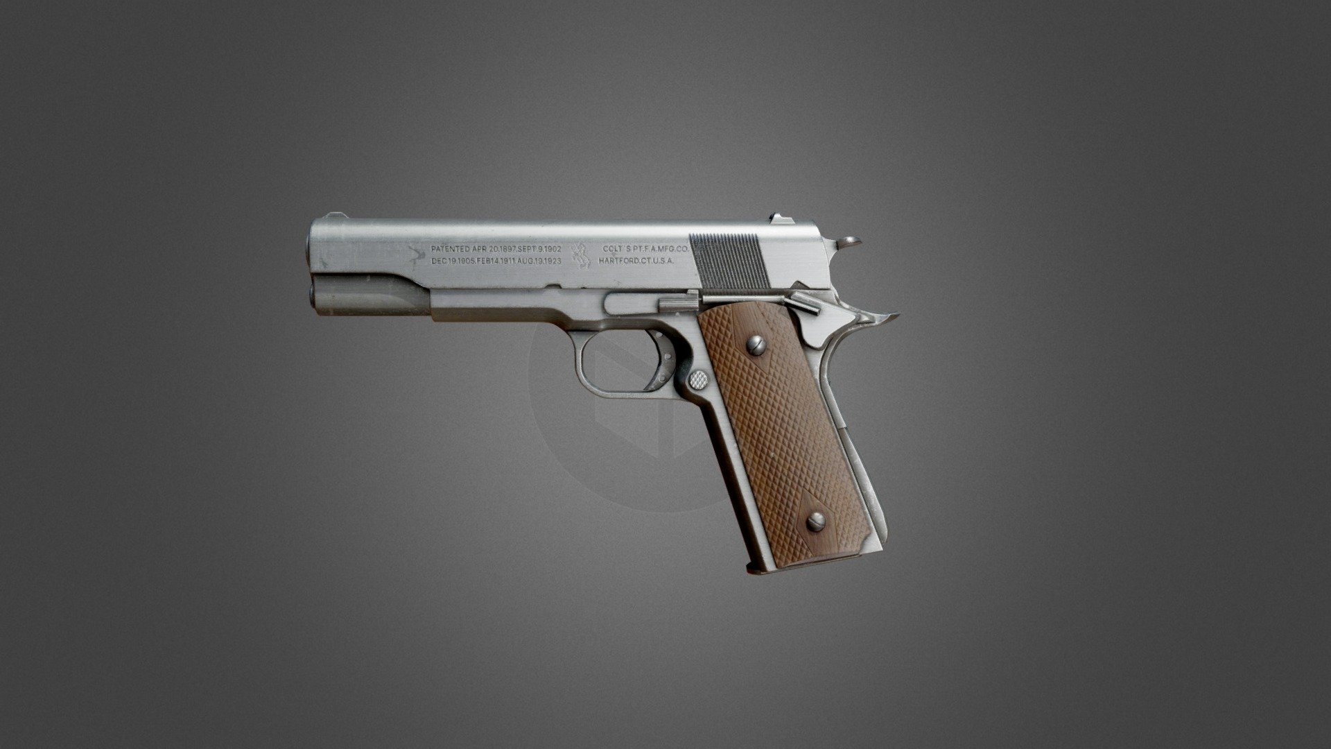 Game ready, colt 1911 custom, 1st person - 3D model by Yurij Shestov ...