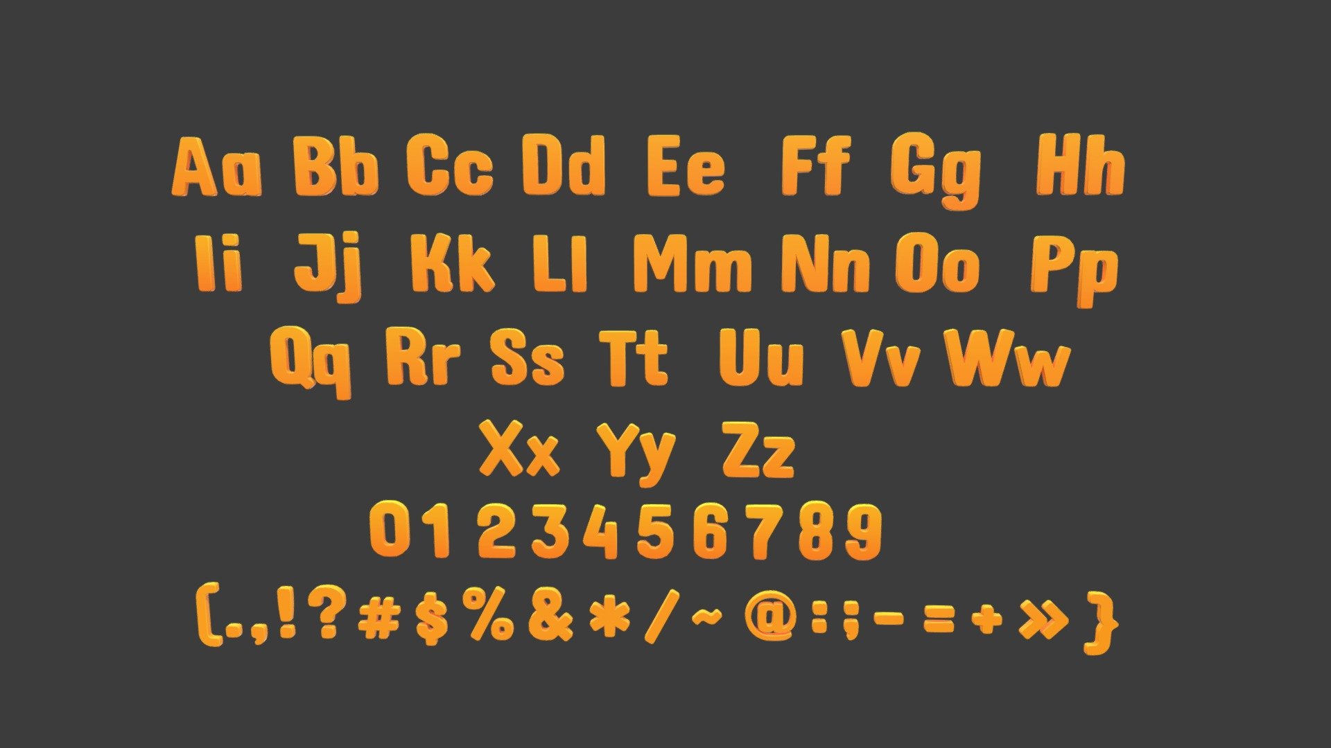 Stylized Alphabet Yellow - 3D model by Lokiana (@lokiana.art) [22e809e ...