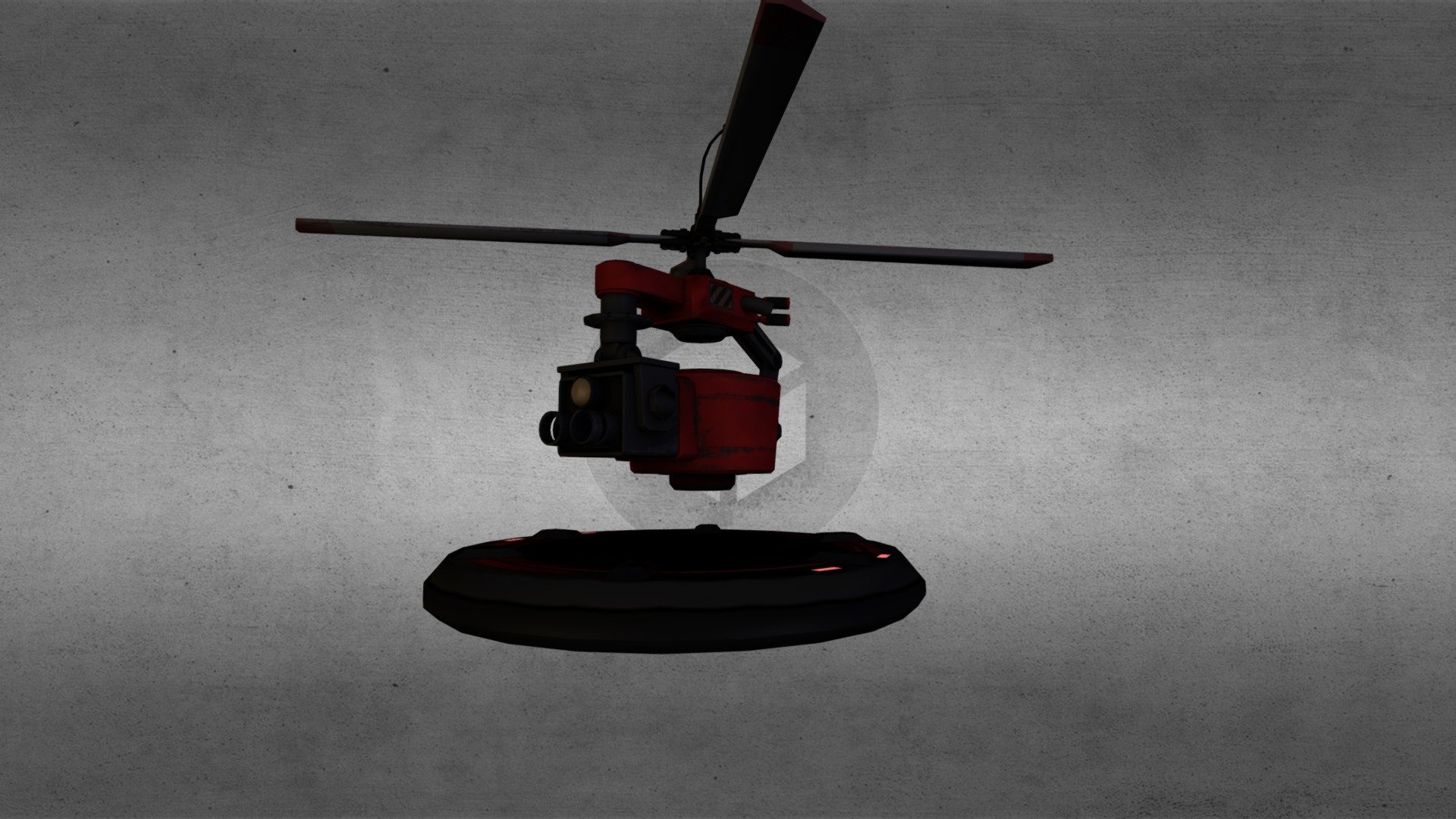 TF2 RC Flying turret RED - 3D model by electronicfox [22eb840] - Sketchfab
