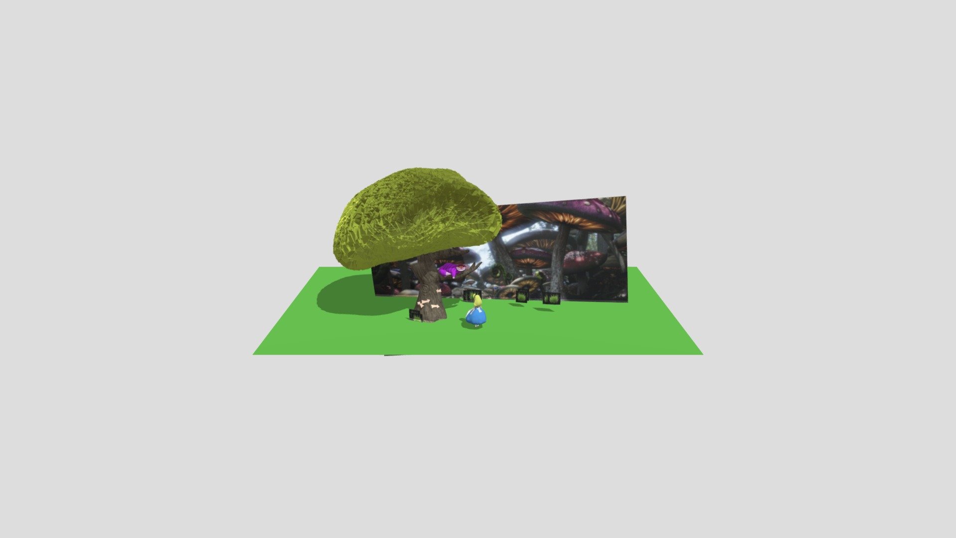 Alice and Cheshire cat - 3D model by marine-denie [22ebccf] - Sketchfab