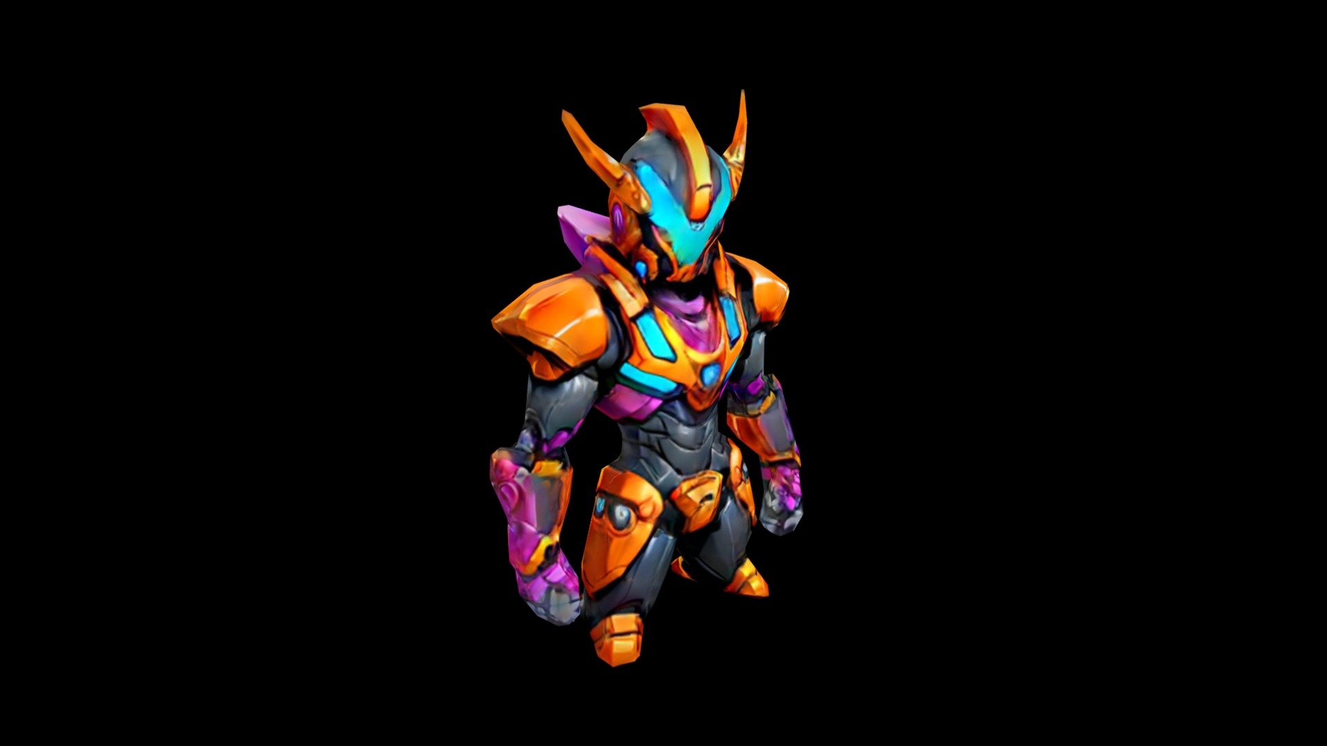 Multicolored robot with futuristic design and bl - Download Free 3D ...