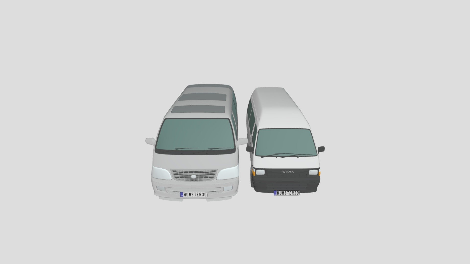 Toyota Hiace MK4 Passenger And Cargo - Download Free 3D model by ...
