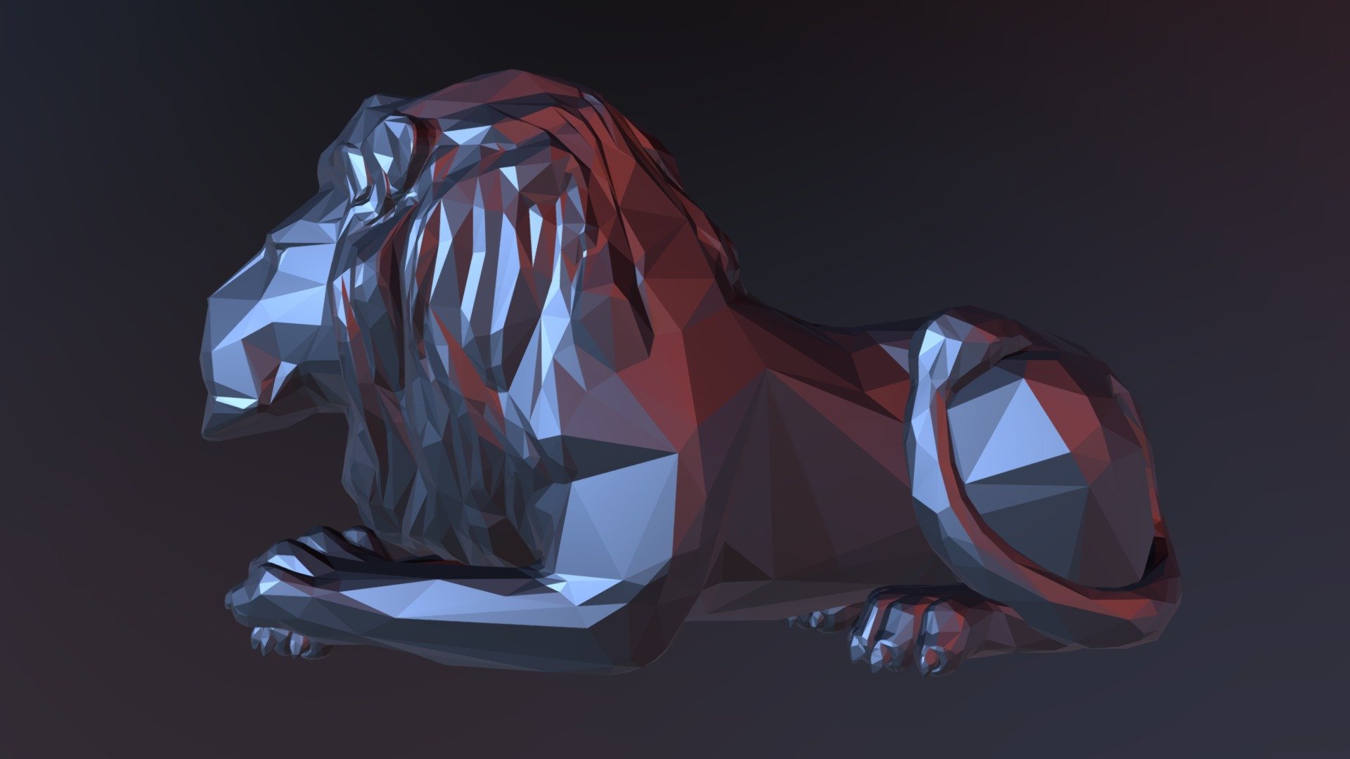 LION LOWPOLY - Buy Royalty Free 3D model by DTA DESIGN STUDIO ...