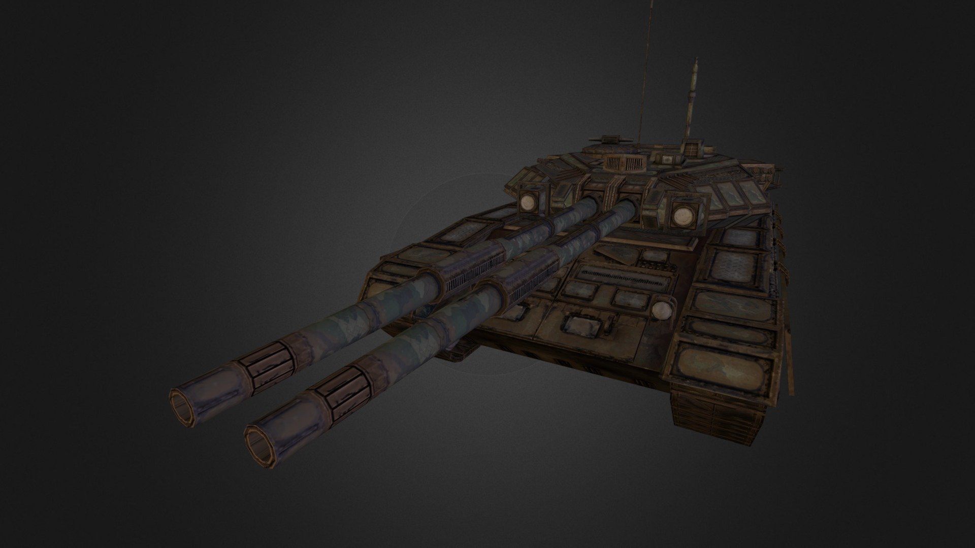 Double-Barrel Tank - Game Model - 3D model by jacksteel [22ed2b0 ...