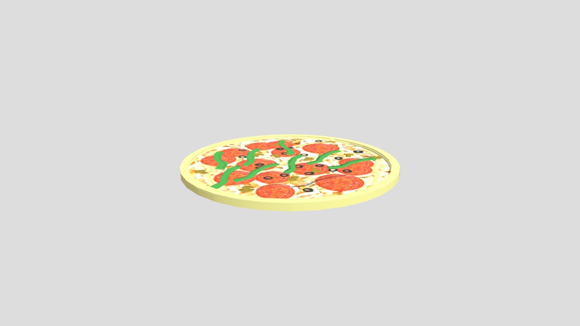 Simple Pizza - 3D model by izzy (@iizzyy) [22ee2e5] - Sketchfab