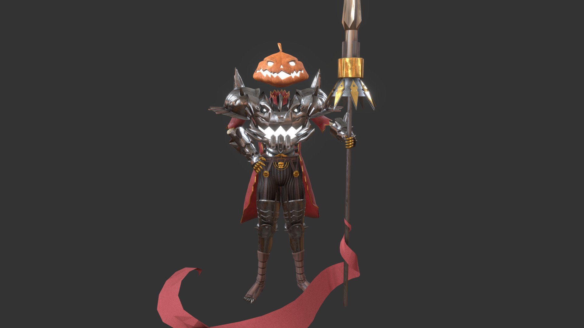 Pumpkin Knight - 3D model by slam_nine [22f5993] - Sketchfab