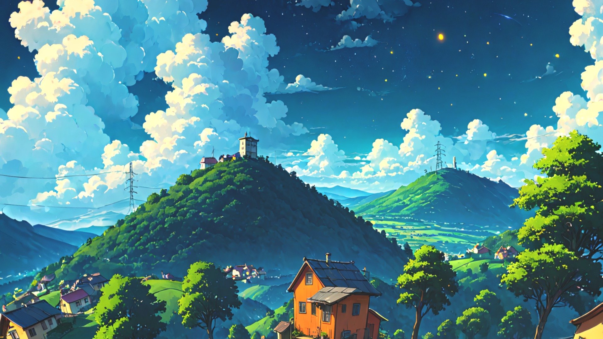 HDRI Vibrant Anime Skybox Panorama U - Buy Royalty Free 3D model by ...