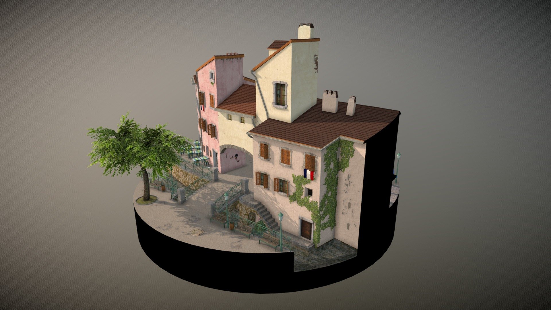 Cityscene - Download Free 3D model by Sebastien Vermeulen ...