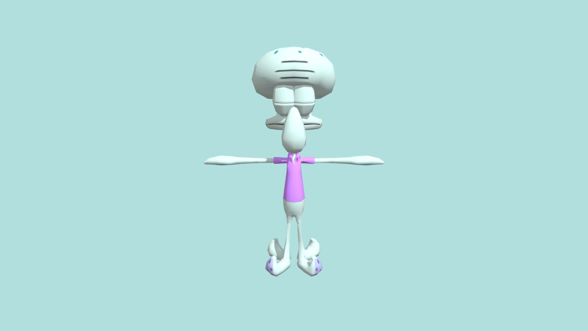 Squidward (purple shirt) custom texture - Download Free 3D model by ...
