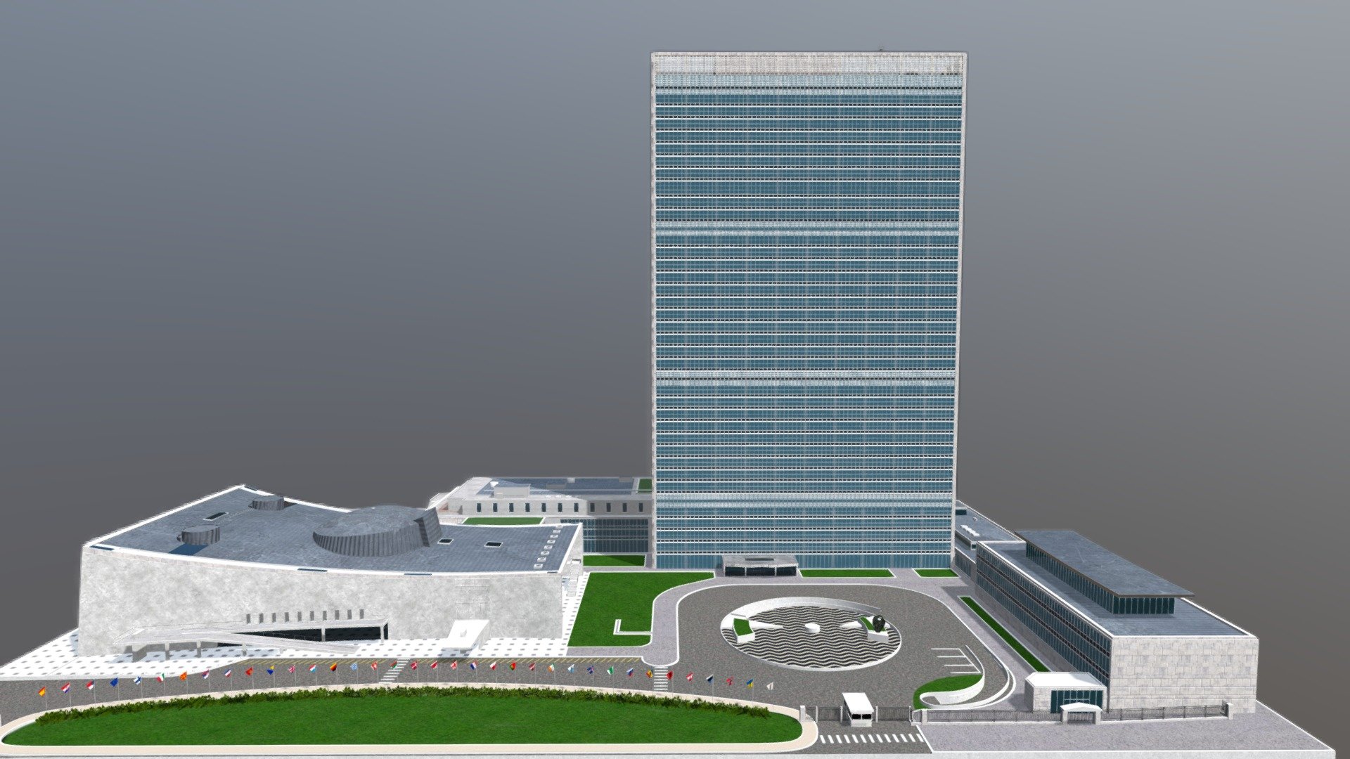 Headquarters Of The United Nations Building - Buy Royalty Free 3D model ...