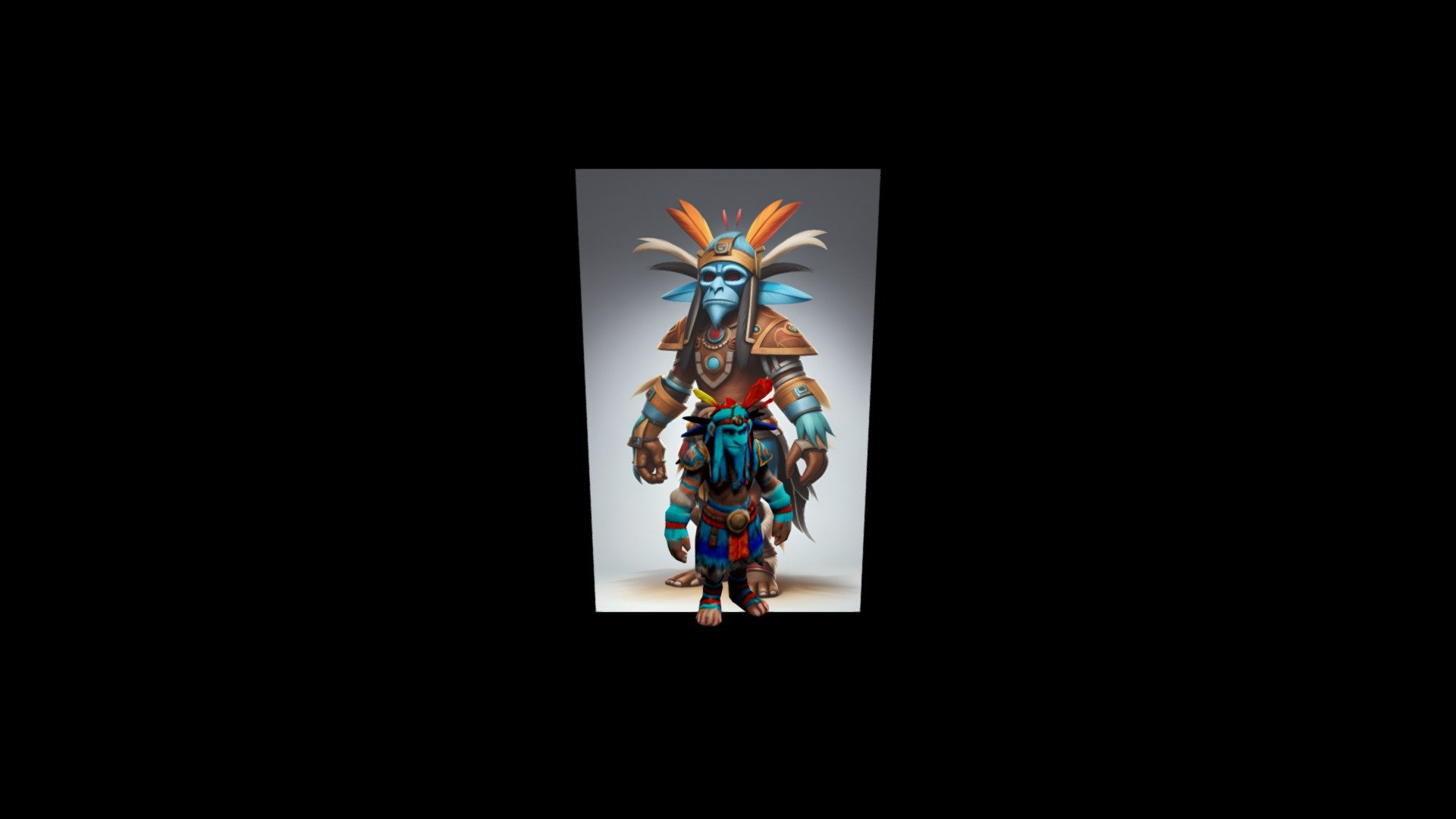 a character in a blue and blue outfit - Download Free 3D model by ...