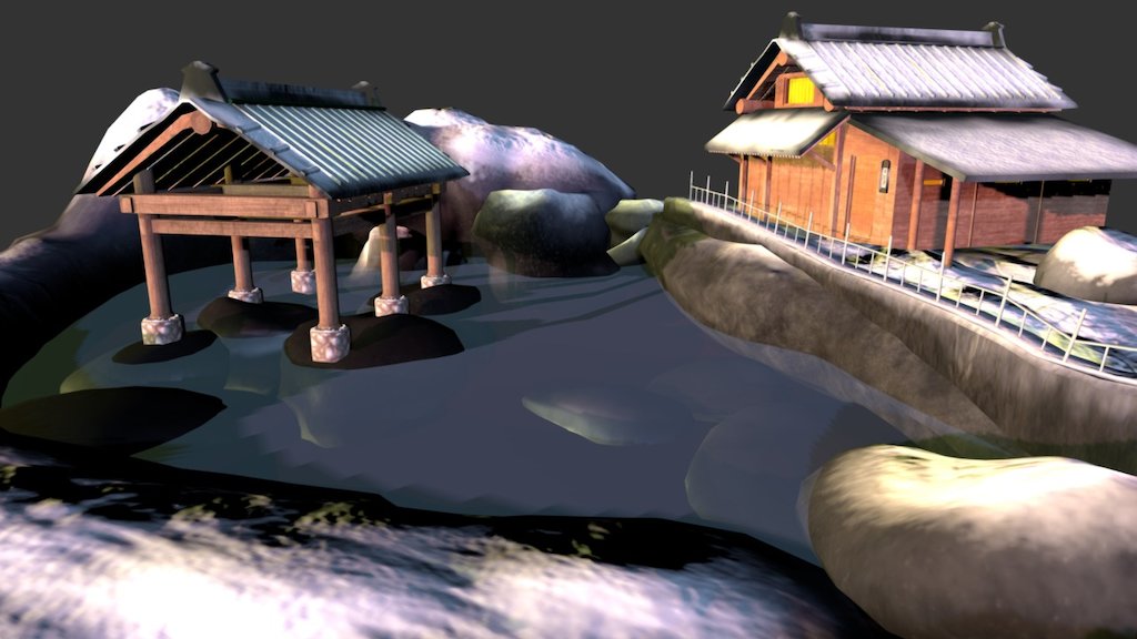 Winter Hot Springs - 3D model by Marin Yoshino (@myme) [23044f5 ...