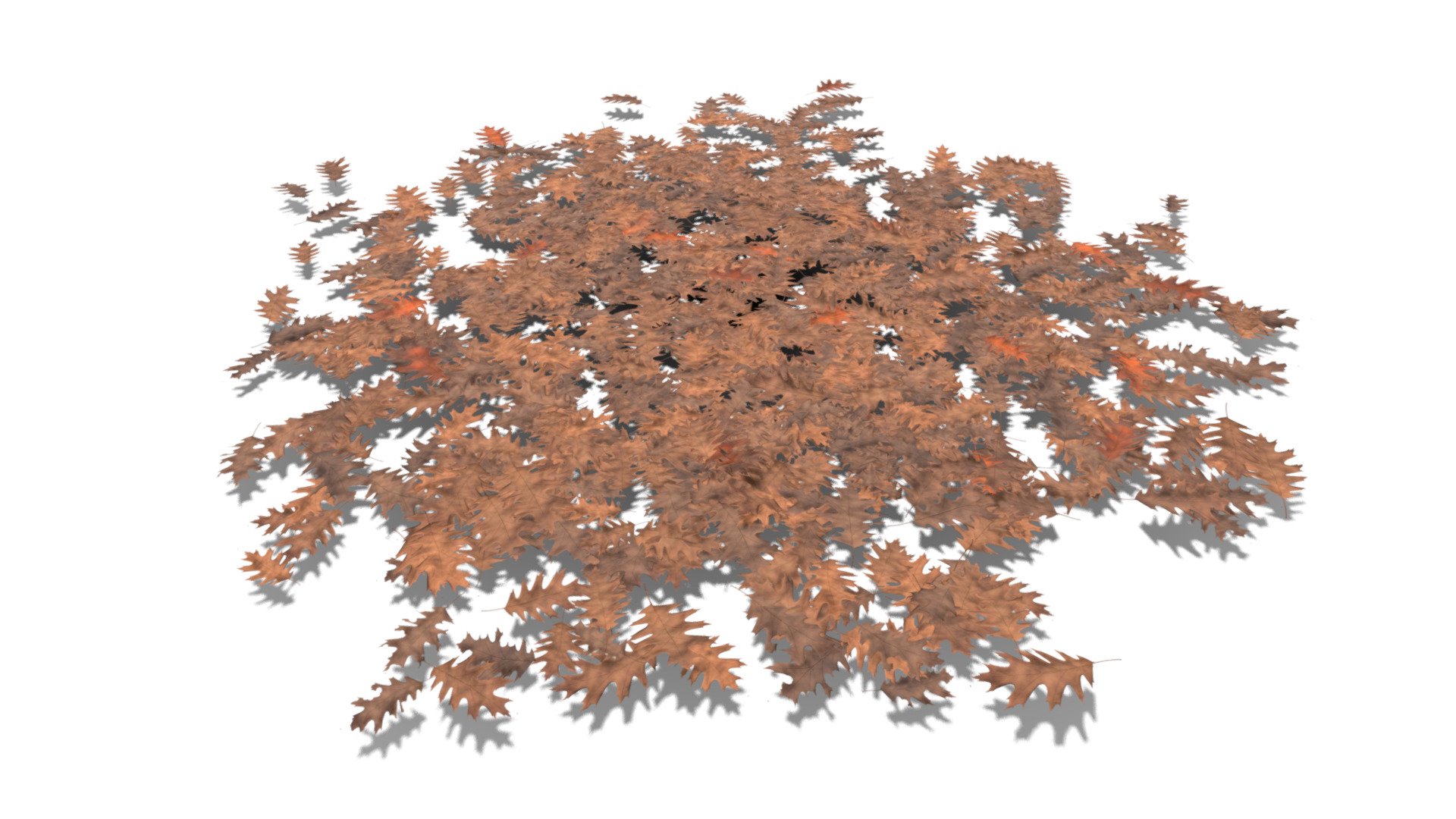 Realistic HD Red oak leaf litter (24/36) - Download Free 3D model by ...