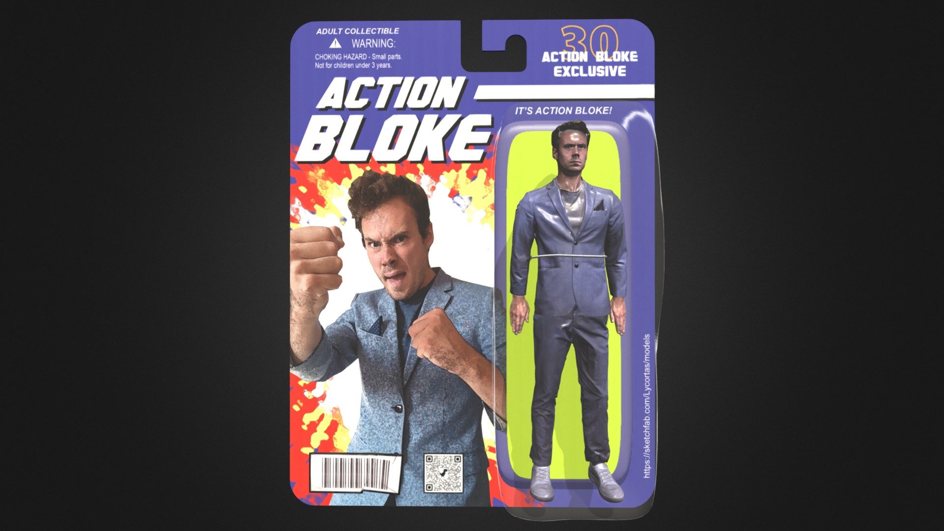 ACTION BLOKE toy action figure - Buy Royalty Free 3D model by Lycortas ...