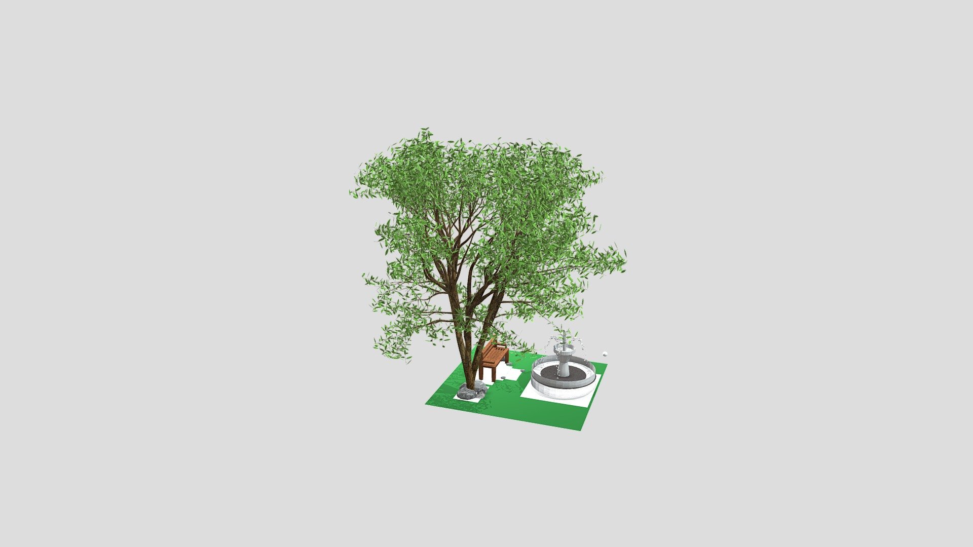 Park environment - 3D model by michaelkesta3 [2305807] - Sketchfab