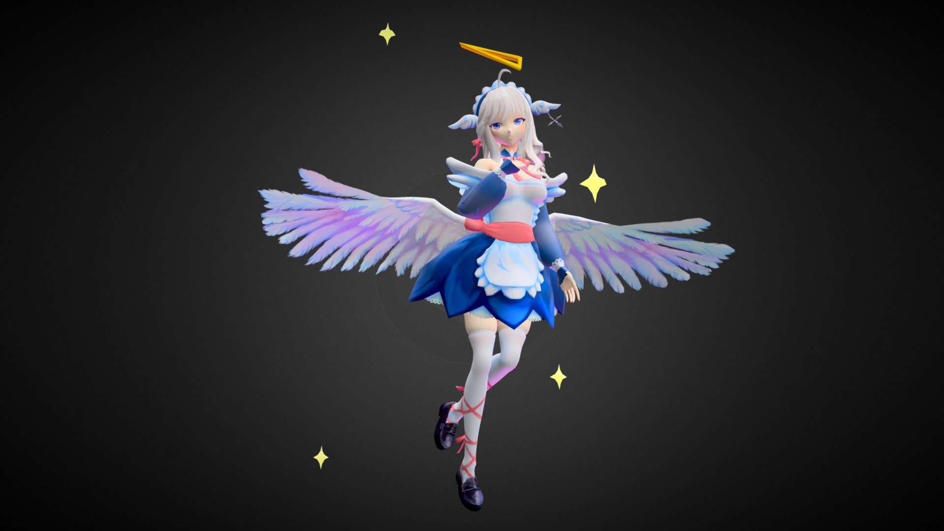 Eva angel Vtuber - 3D model by sleepylina [2306cd8] - Sketchfab