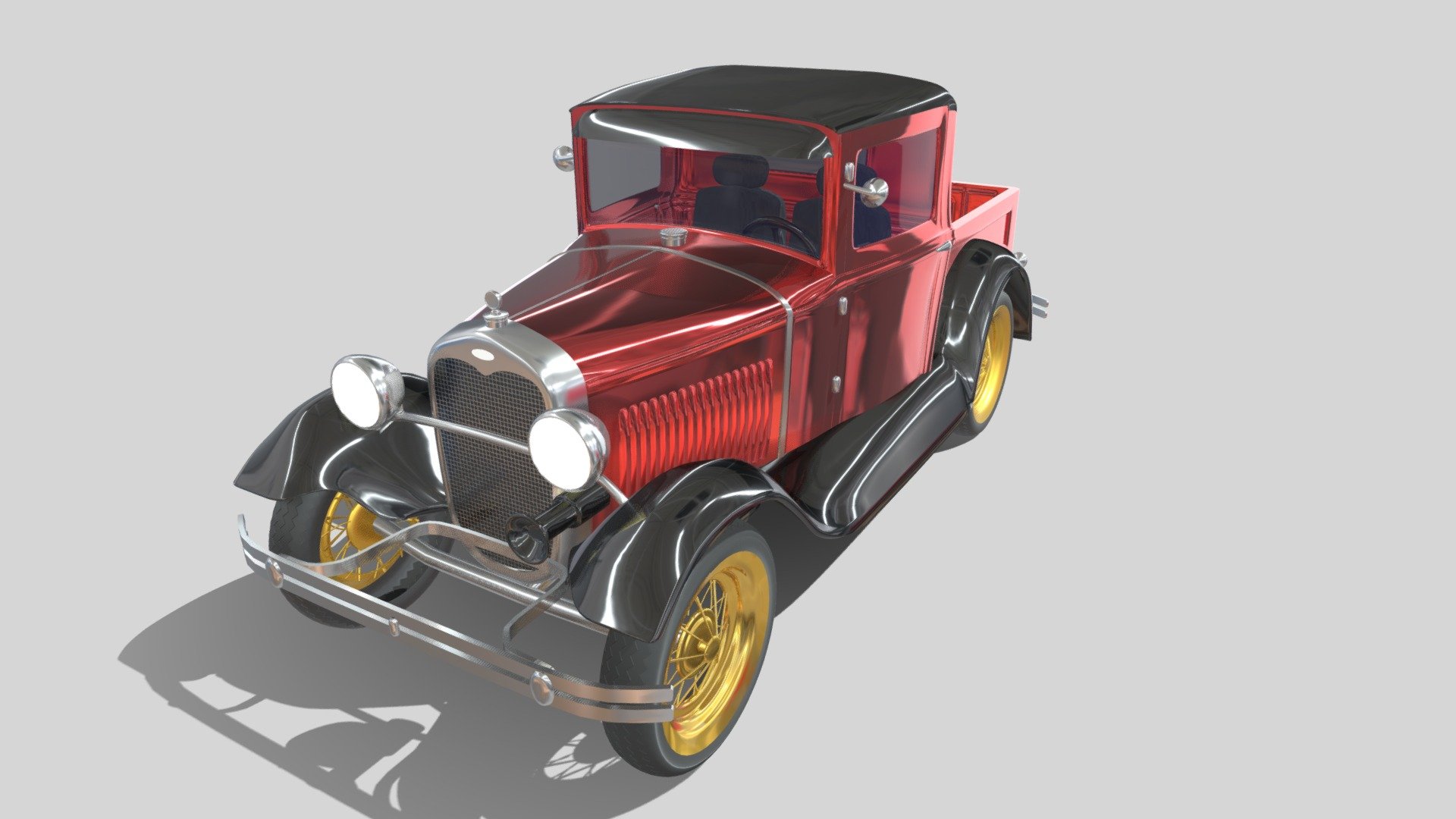 Ford Model A Pickup - Download Free 3D model by { ililium }; (@ililium ...