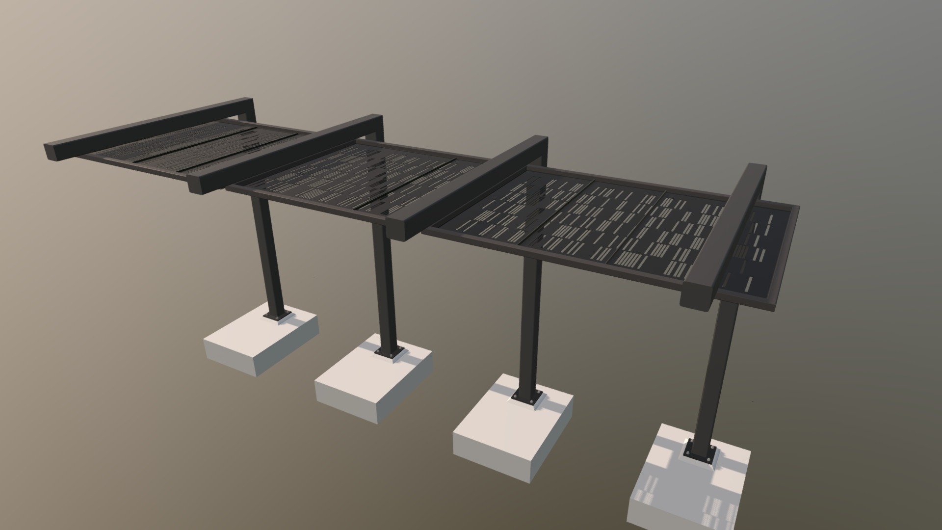Side Yard Shade Structure - Hertig Residence - 3D model by ...