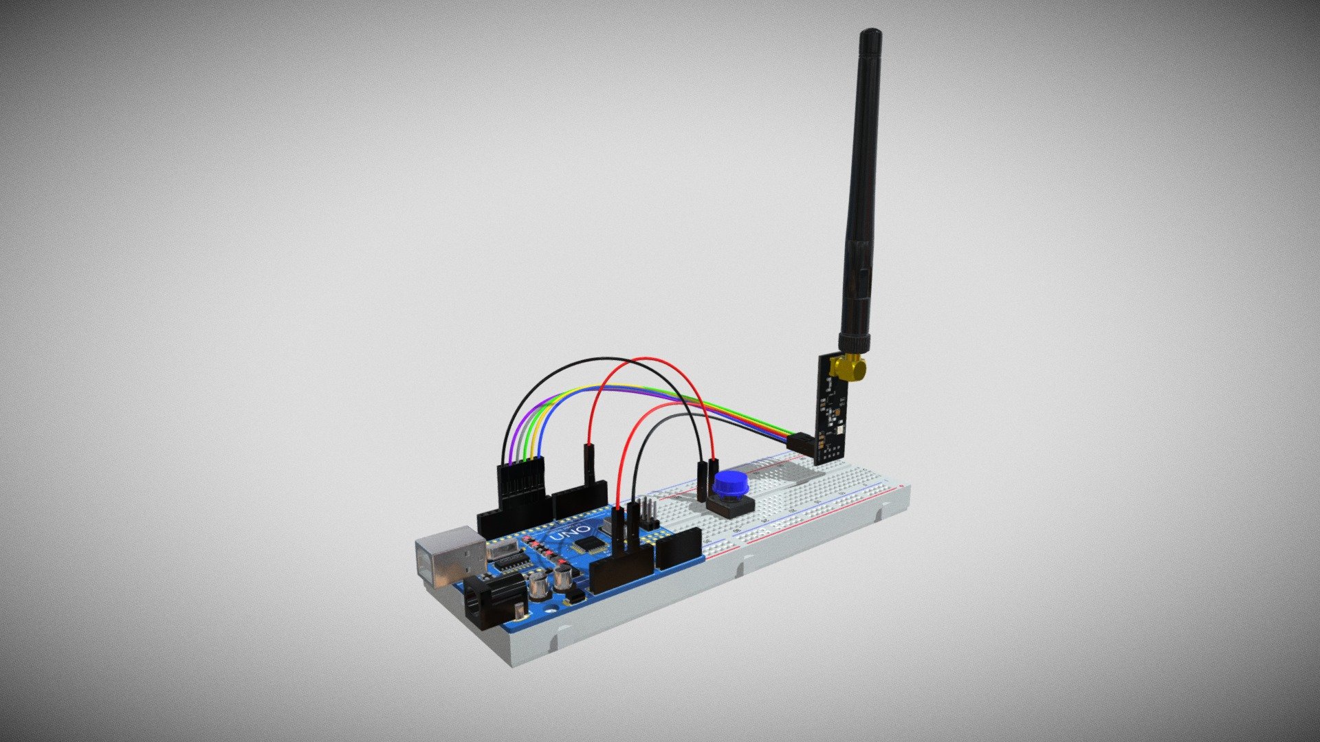 Aula 33 - Módulo nRF24L01 - Transmissor - Download Free 3D model by Robótica Paraná ...