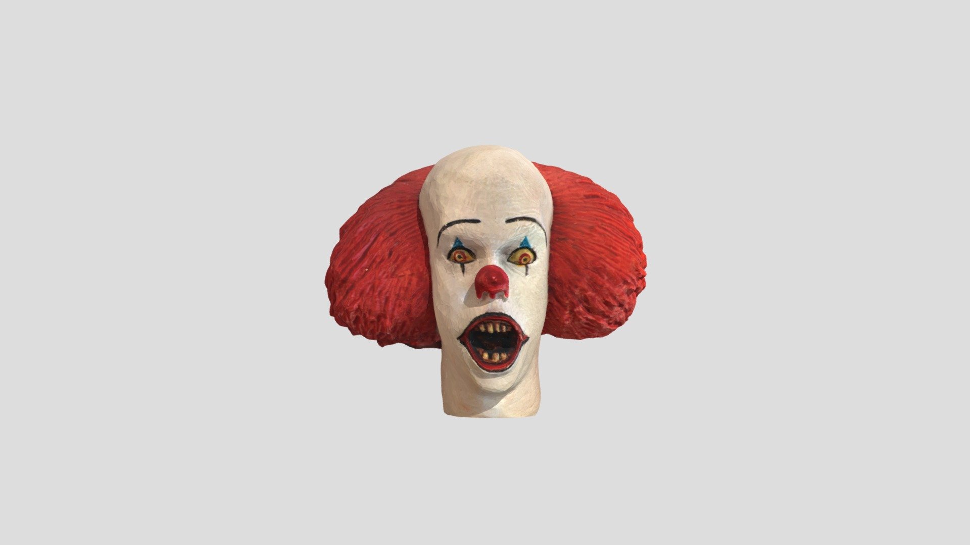 Pennywise Face (Low Poly Version for VR) - Download Free 3D model by ...