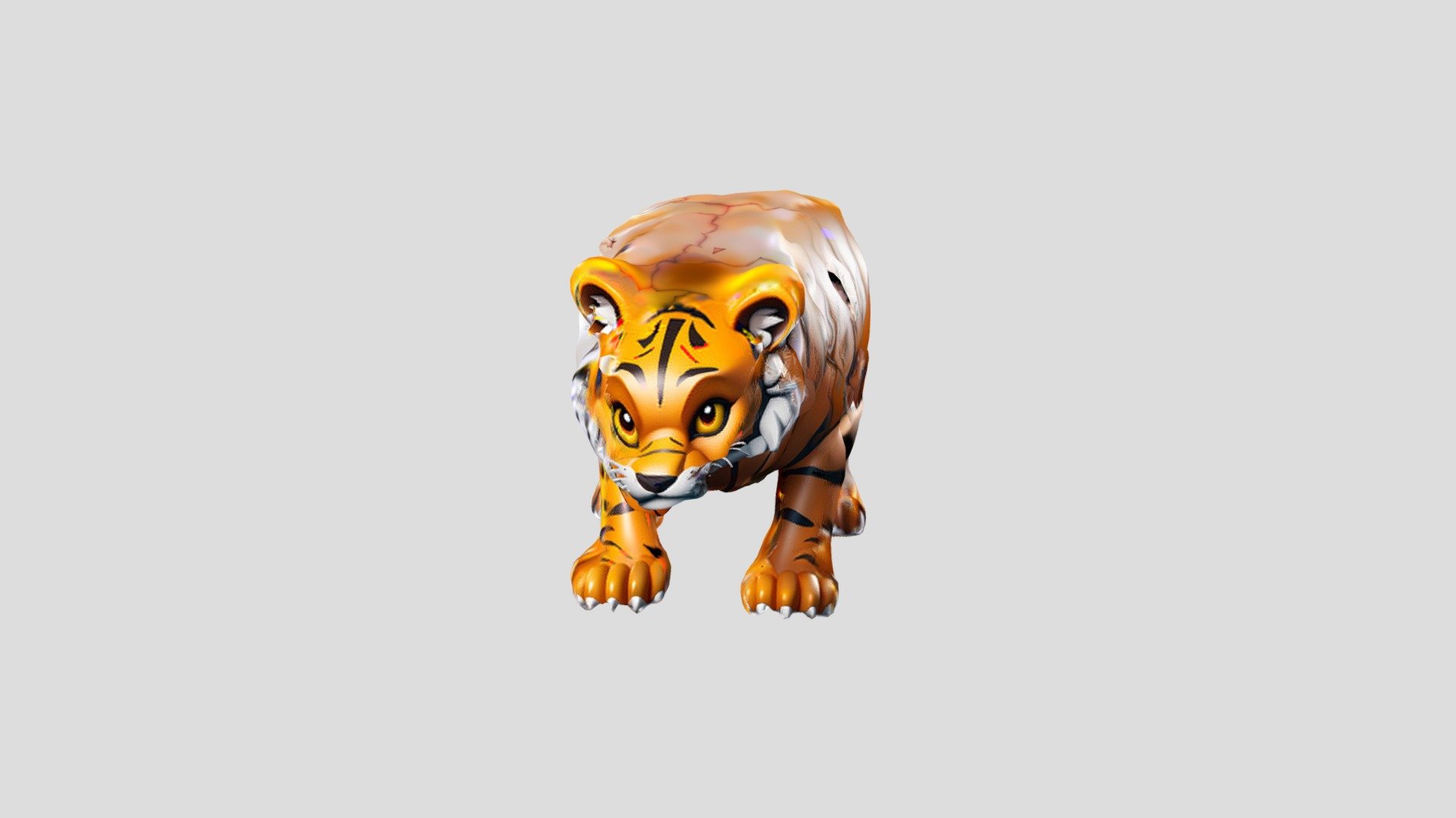 Lego Tiger A Lego tiger is depicted in a walk - Download Free 3D model ...