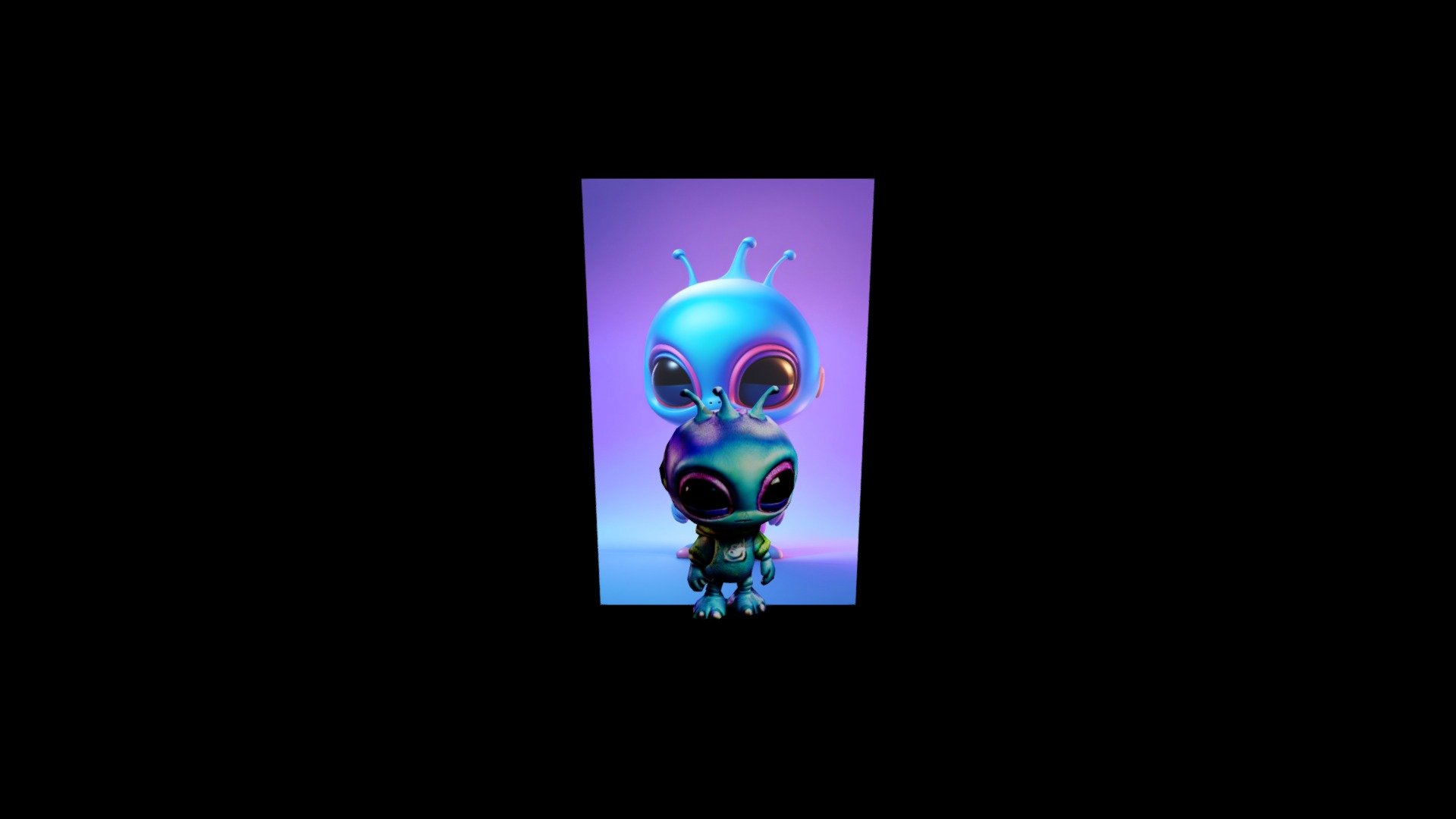 The Blue Alien Digital art of a blue alien st - Download Free 3D model ...