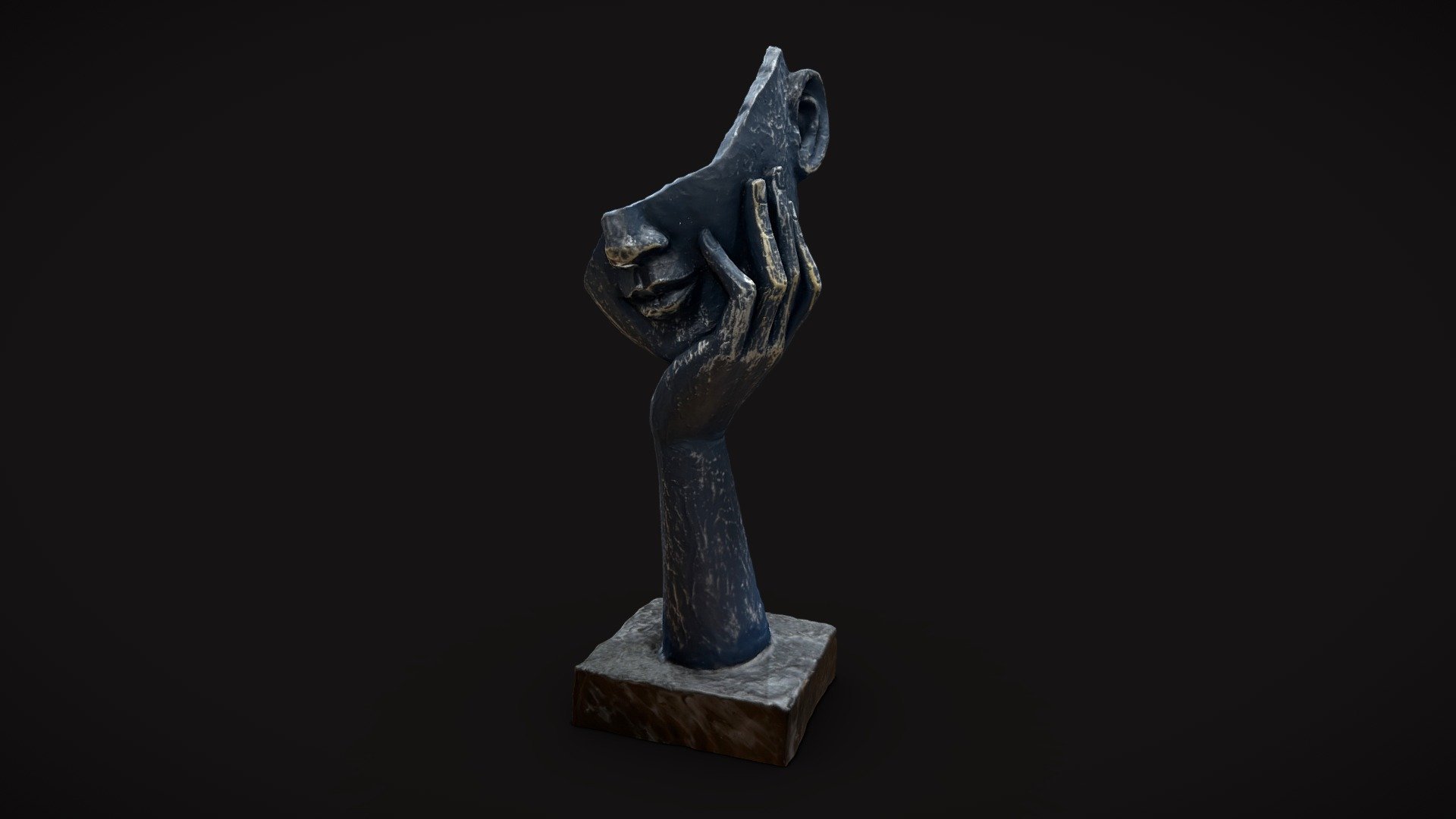 Statue holding up the mask scan - Buy Royalty Free 3D model by Austin ...