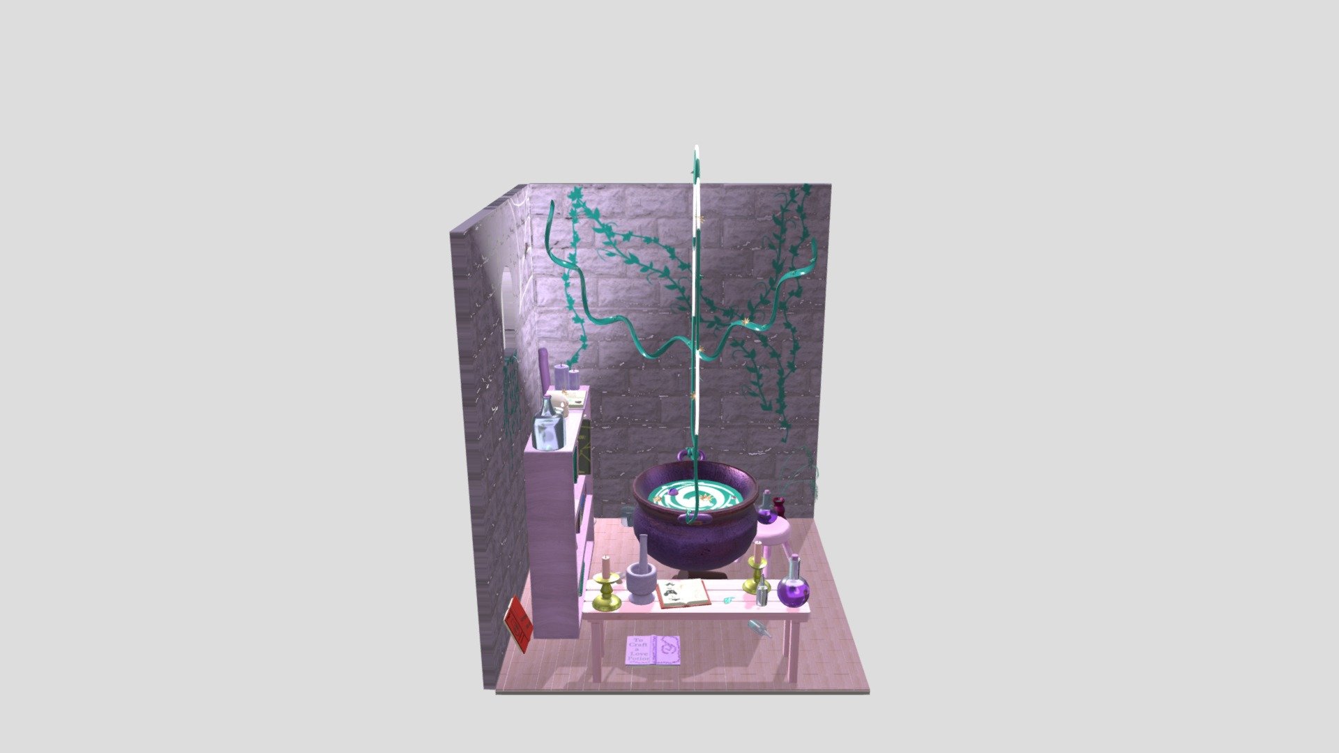 Witch Cauldron Room Diorama - 3D model by laurasanchez02 [231e261 ...