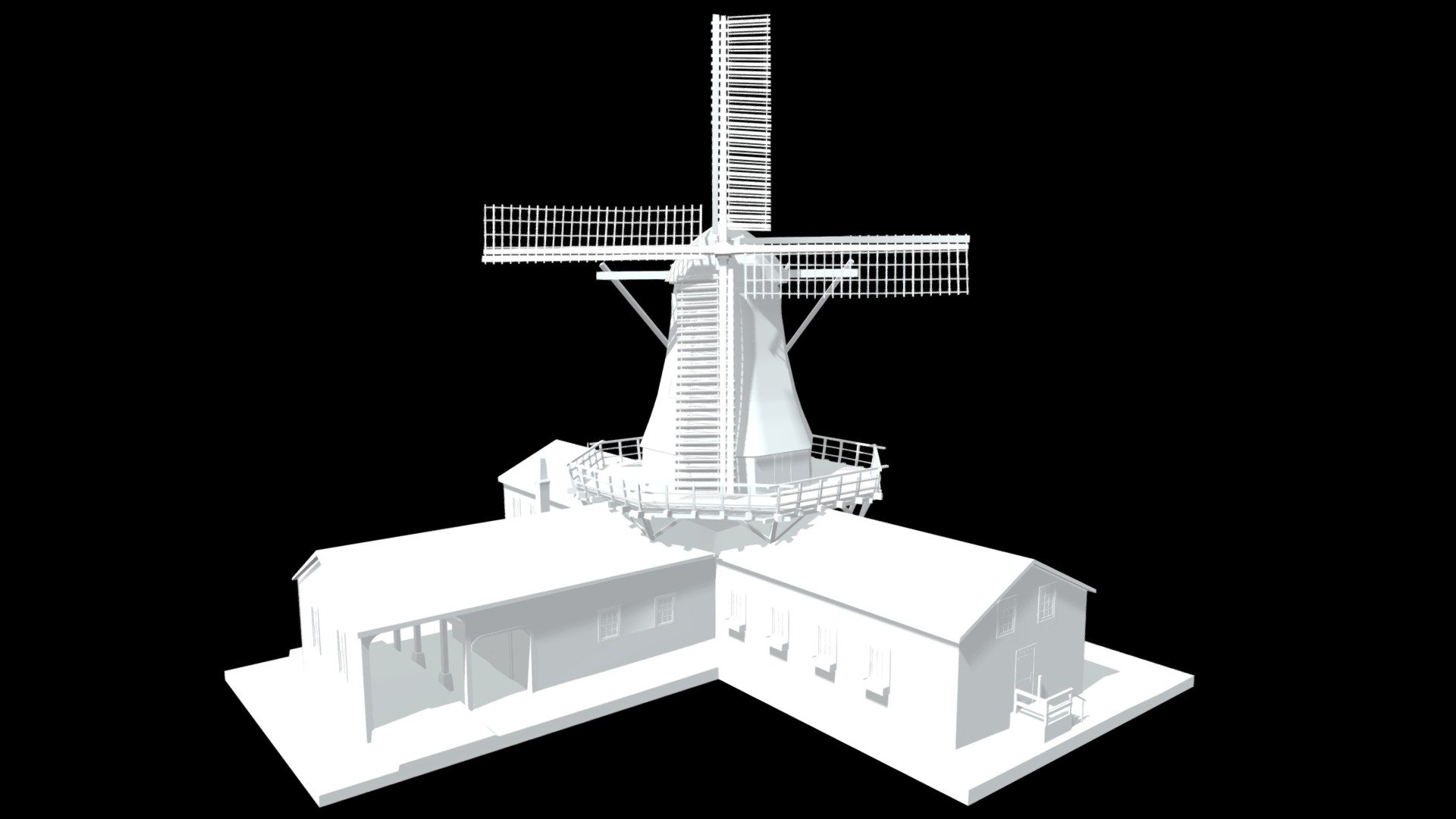 Golden_Windmill - 3D model by Burki (@skburki) [231e418] - Sketchfab