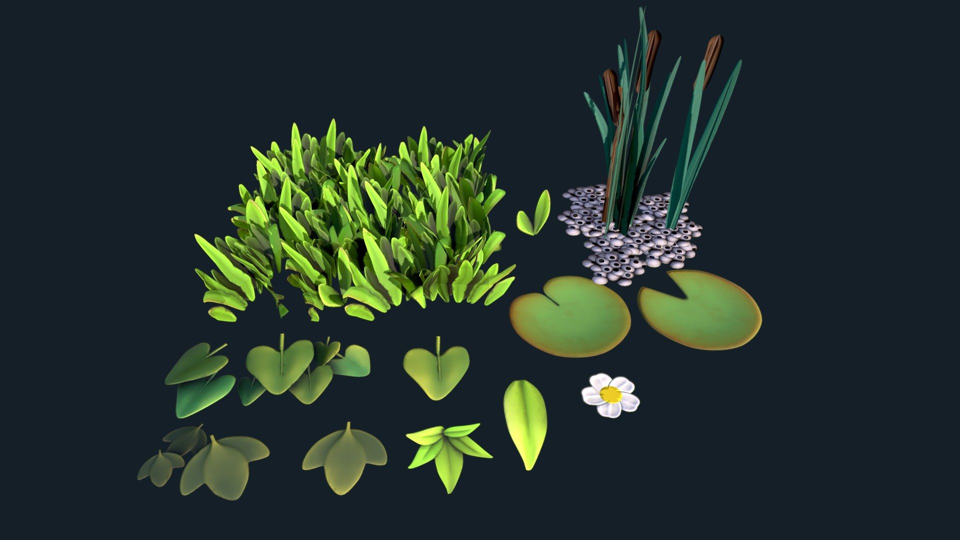 Stylized plants - Buy Royalty Free 3D model by PBuniverse [231eaea ...