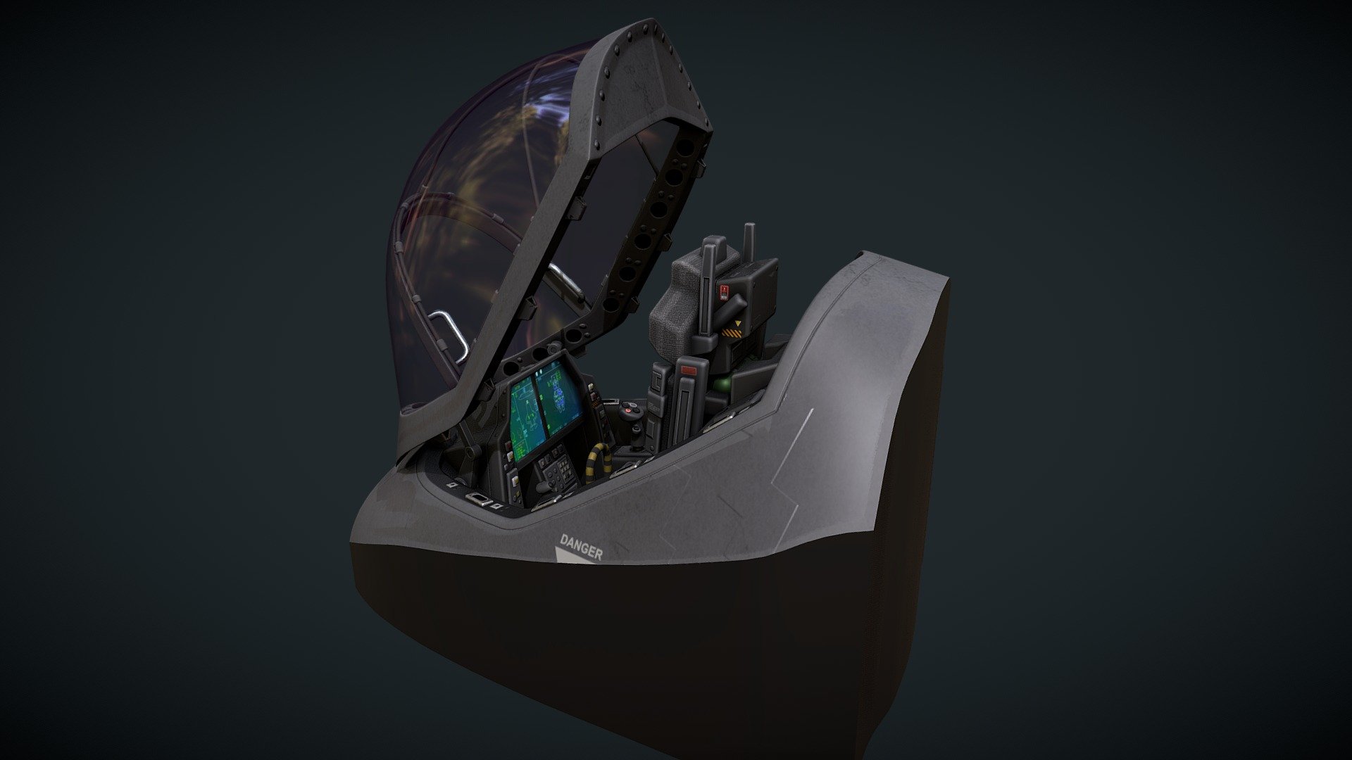 Cockpit F35 toy version - 3D model by giobiancoFB [231fd45] - Sketchfab