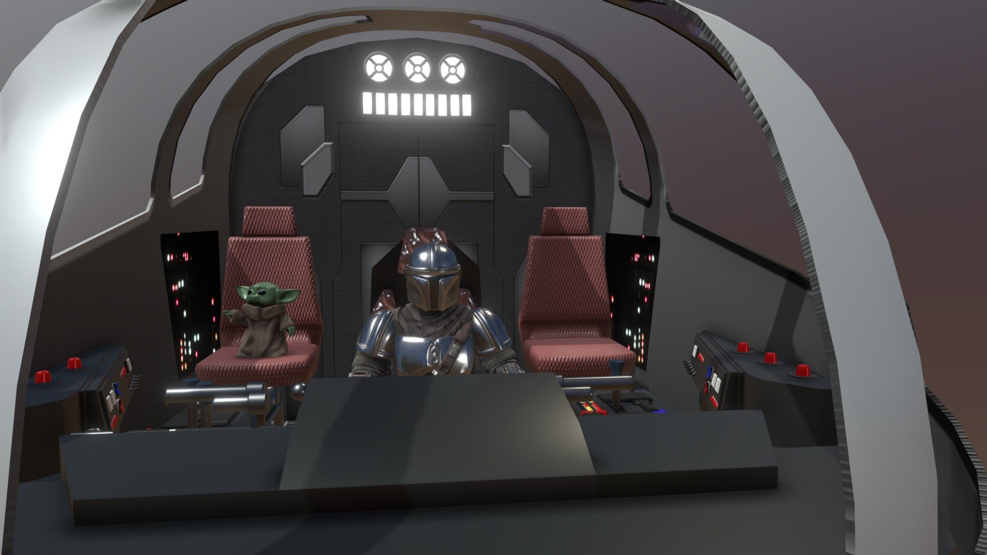 Razorcrest Cockpit - 3D model by paulelderdesign [2321c6d] - Sketchfab