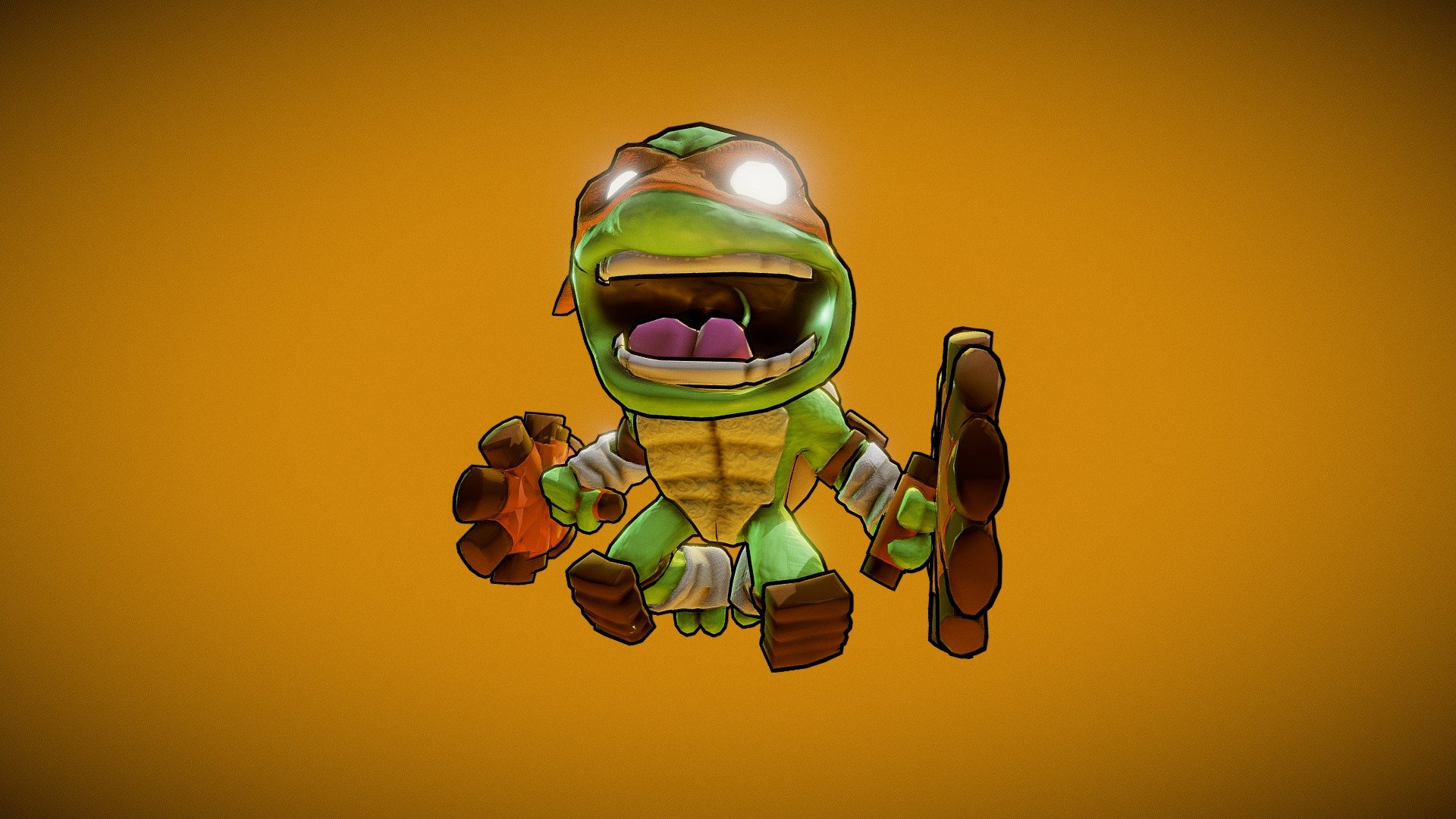 Mikey TMNT Fanart - 3D model by jason.lp.davis [2322d01] - Sketchfab
