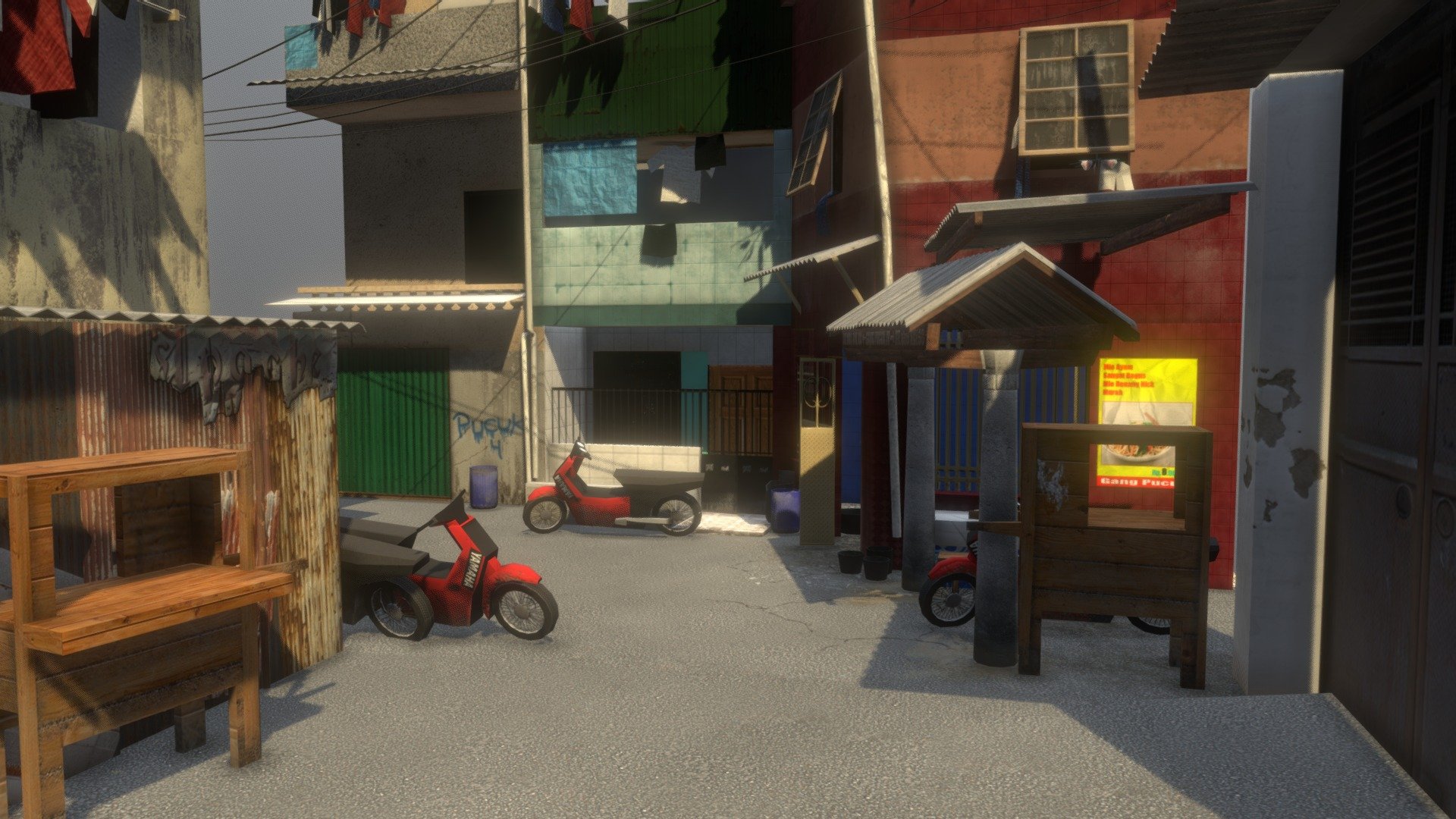 Street Scene - 3D model by Frankencookie [23260d9] - Sketchfab