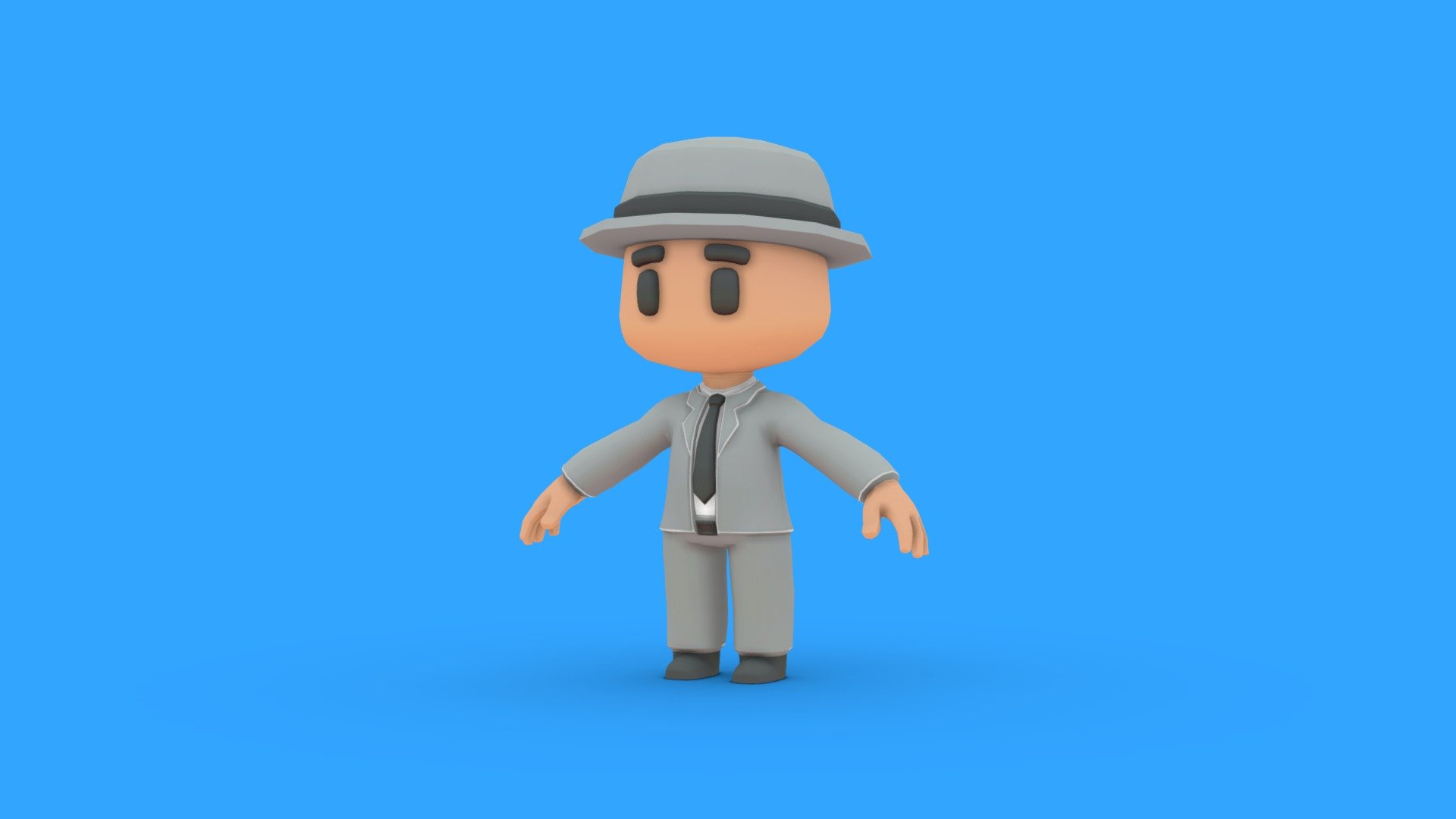 Hyper Casual Cartoon Character Suit Man - Buy Royalty Free 3D model by 3DGameObjects [2328954 ...