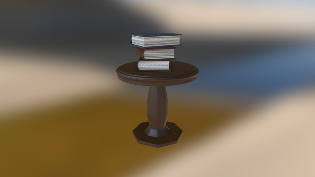 Table with Books - 3D model by Kevin Montouchet (@volfox) [2329574 ...