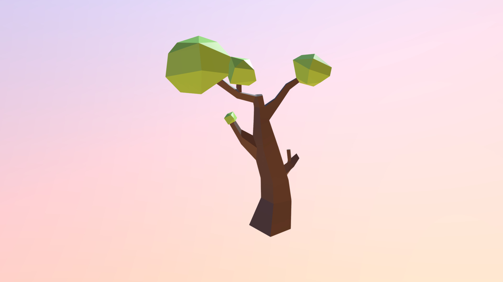 Low Poly Tree Spring - 3D model by Michelle Schmidt (@michelleschmidt ...