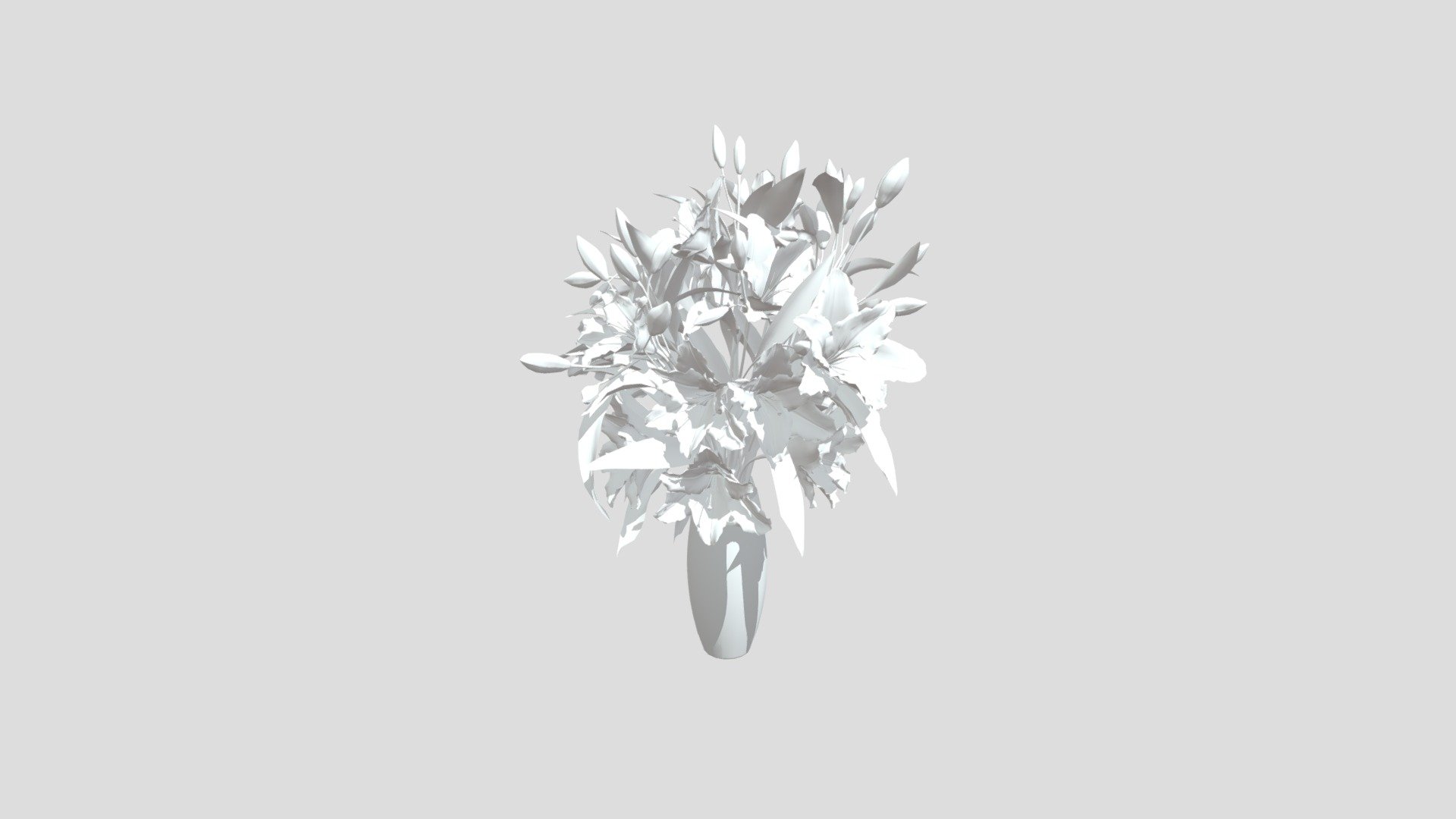White Flower With Vase - Download Free 3D model by ewotbacklink ...