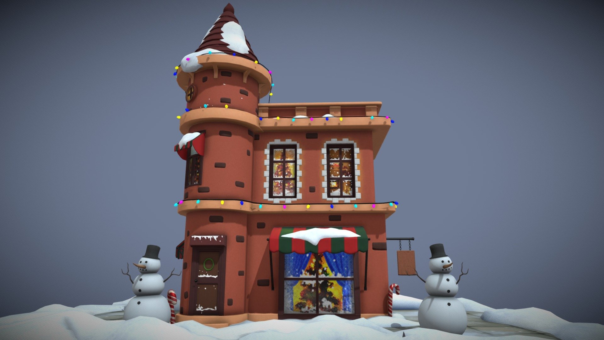 Building in Christmas - 3D model by Kayozz (@sachinkr858895) [232ce67 ...