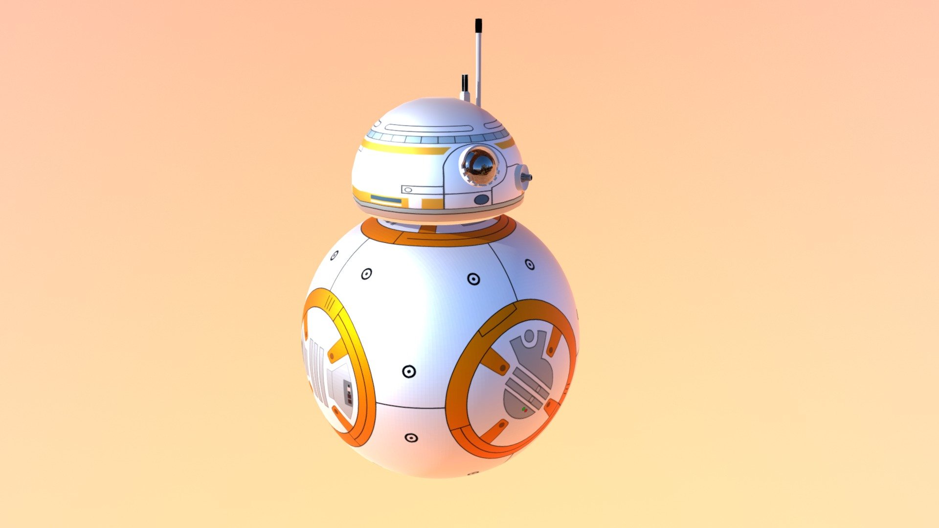 BB8 - 3D model by Guillermo Willy Moral (@willymoral) [232f9e1] - Sketchfab